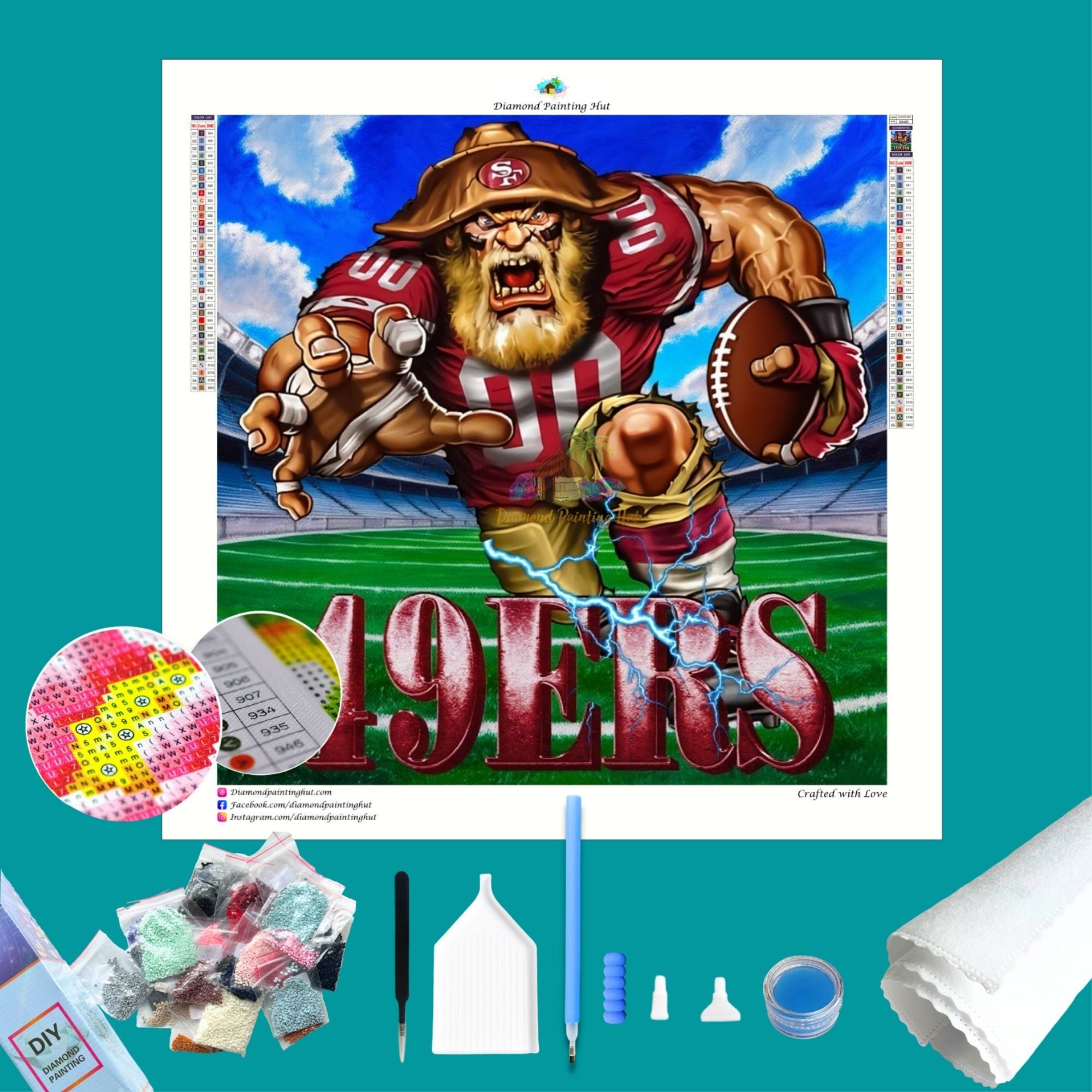 49ers NFL Rushing Diamond Painting - Diamond Painting Hut