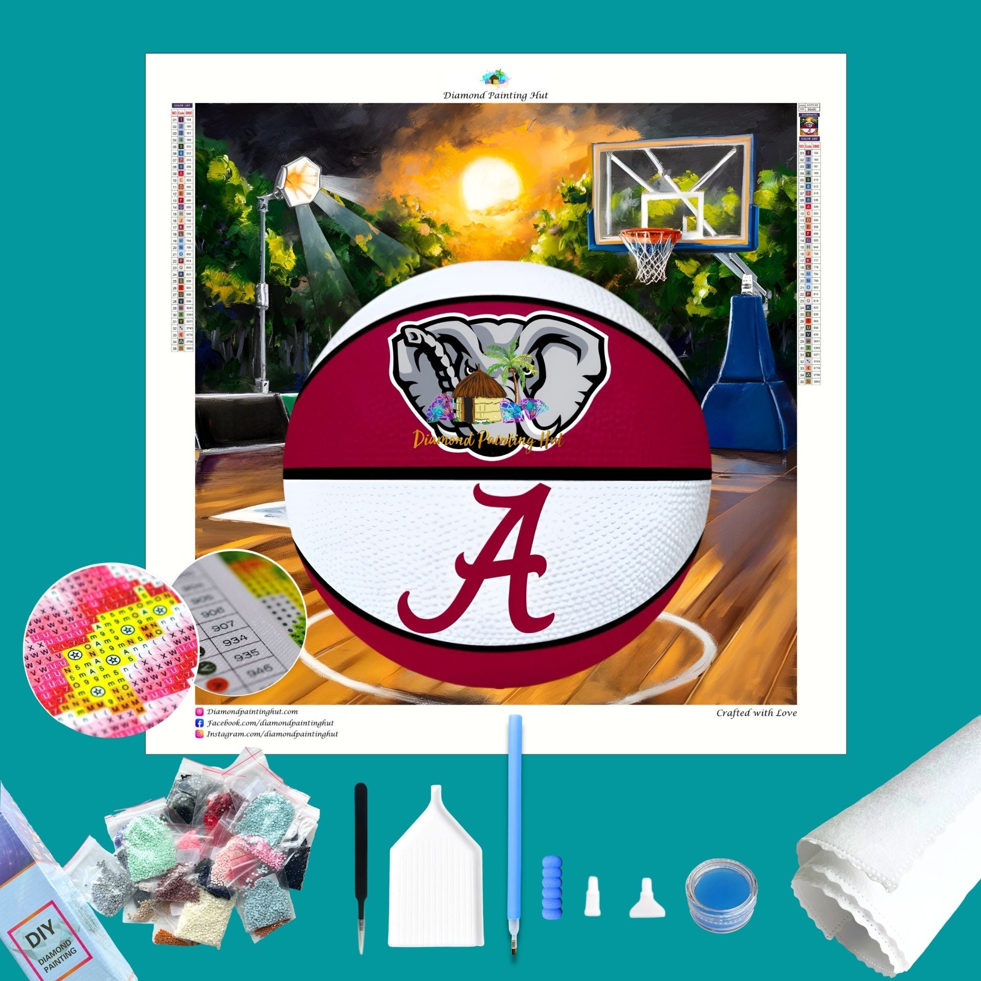 Alabama Basketball Diamond Painting - Diamond Painting Hut