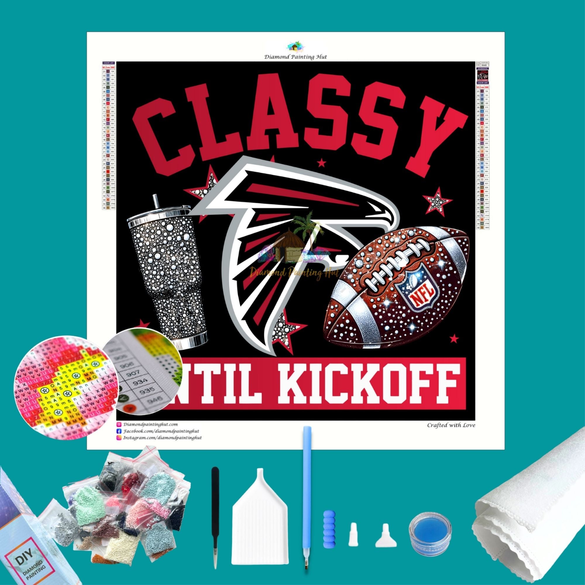 Atlanta Classy NFL Football Diamond Painting - Diamond Painting Hut