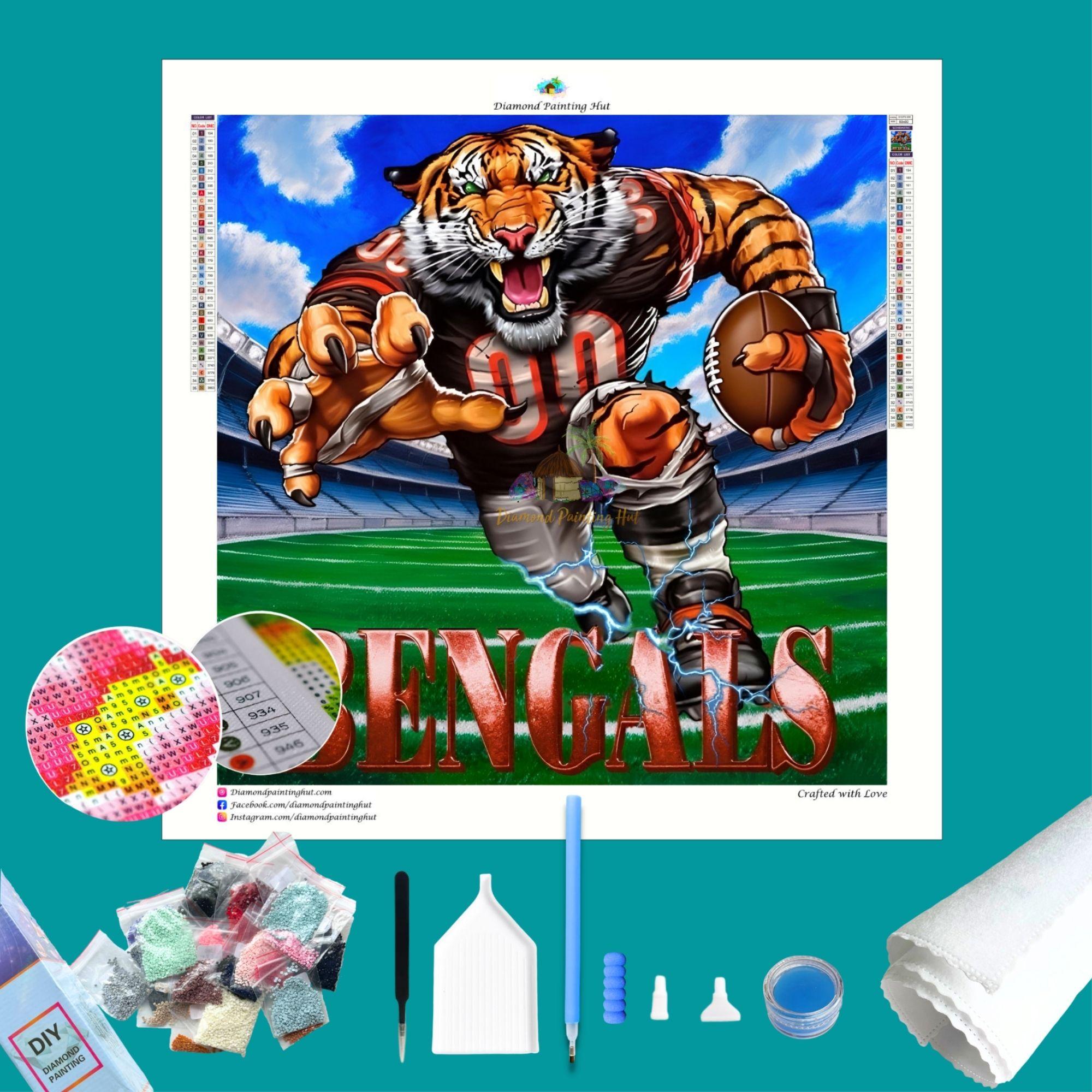 Bengals NFL Rushing Diamond Painting - Diamond Painting Hut