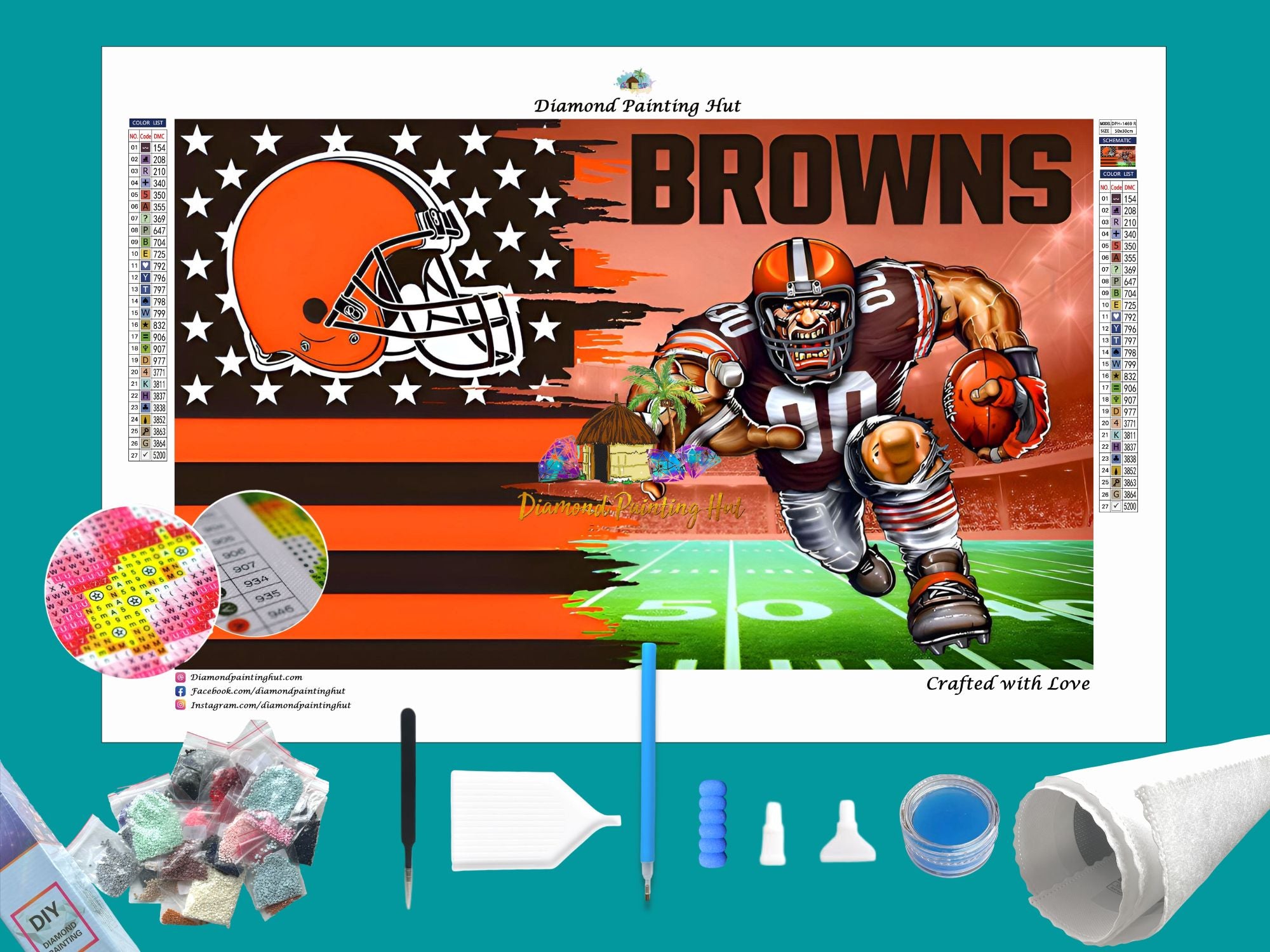 Browns NFL Flag Diamond Painting - Diamond Painting Hut