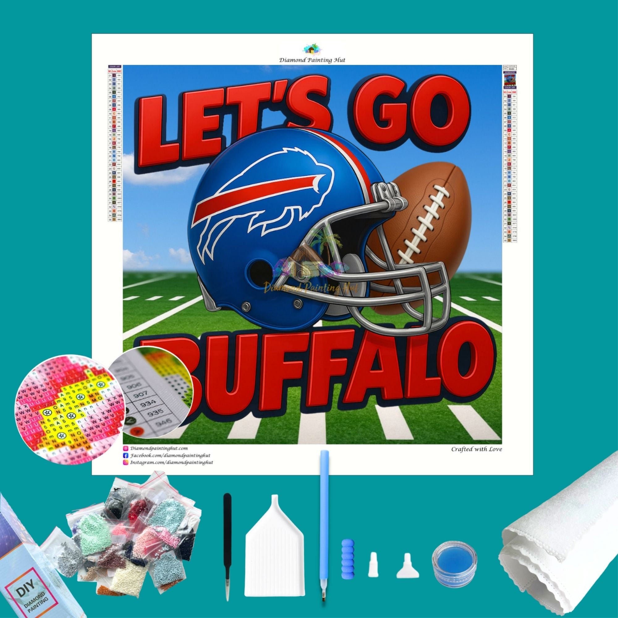 Buffalo NFL Let's Go Diamond Painting - Diamond Painting Hut