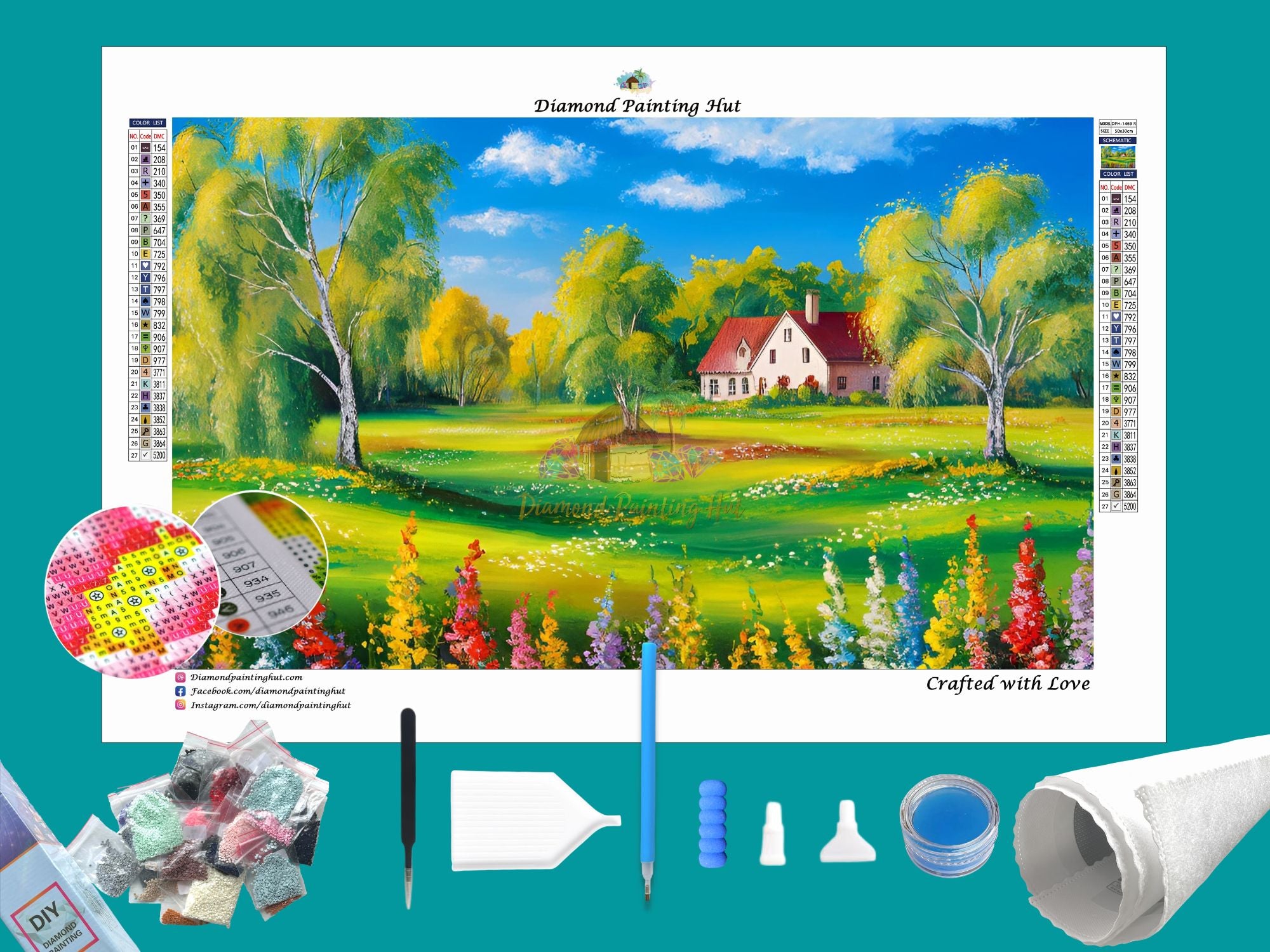 Cabin in Spring Diamond Painting - Diamond Painting Hut