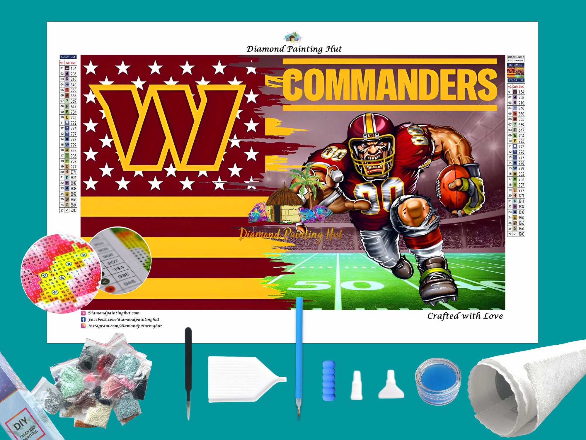 Commanders NFL Flag Diamond Painting - Diamond Painting Hut
