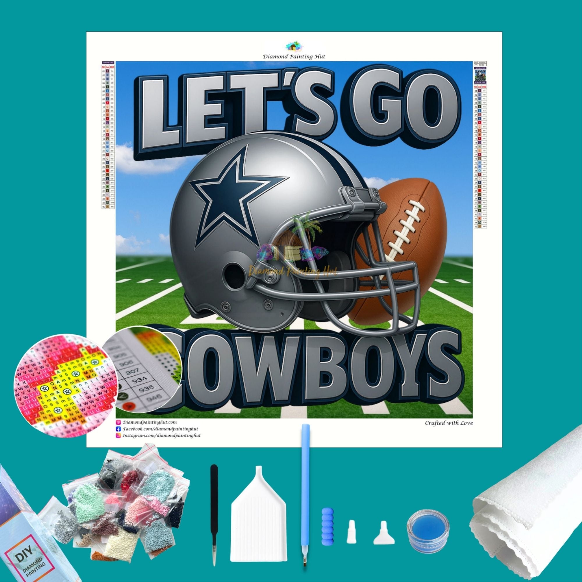Cowboys NFL Let's Go Diamond Painting - Diamond Painting Hut