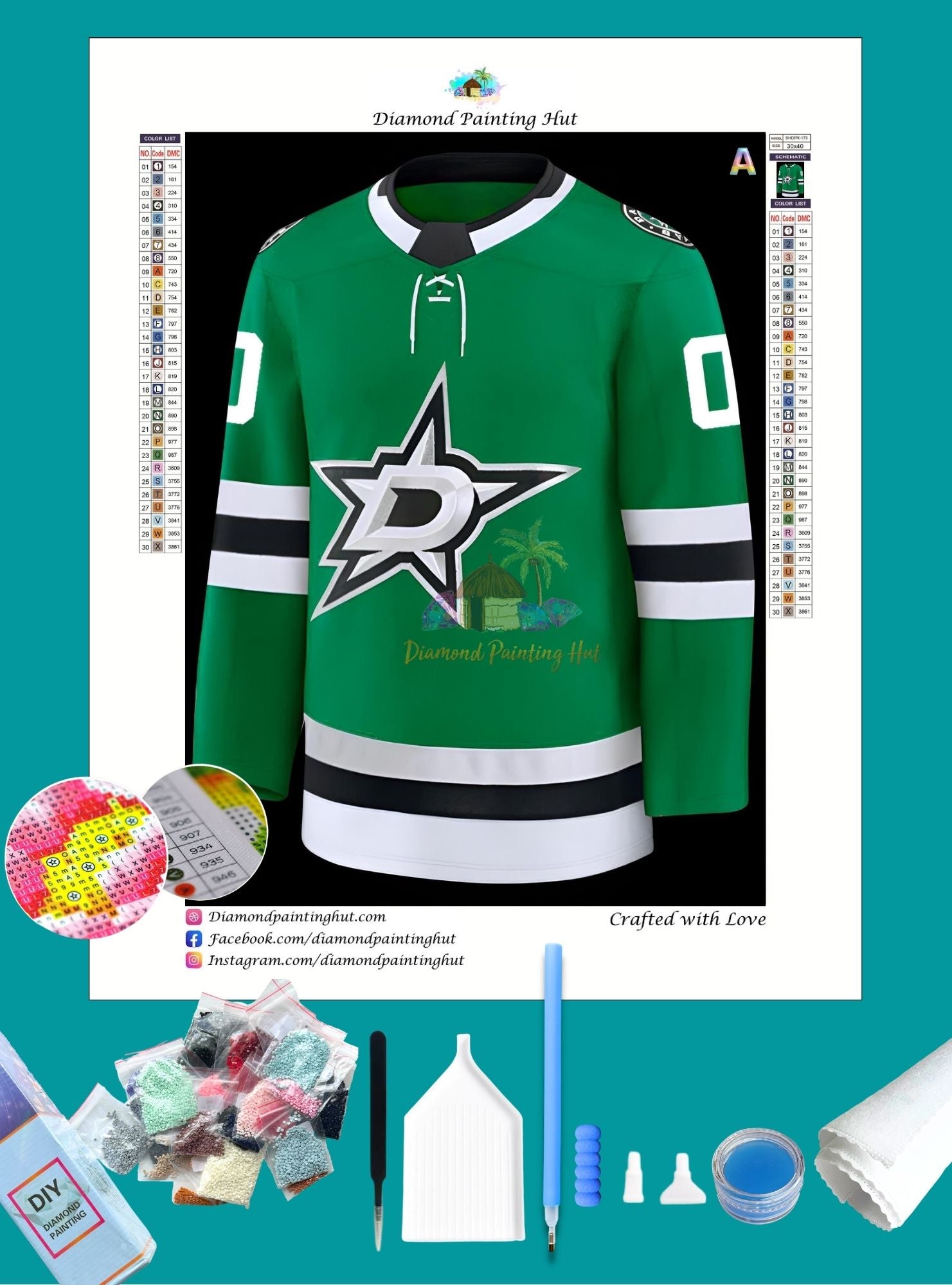 Dallas NHL Jersey Diamond Painting - Diamond Painting Hut