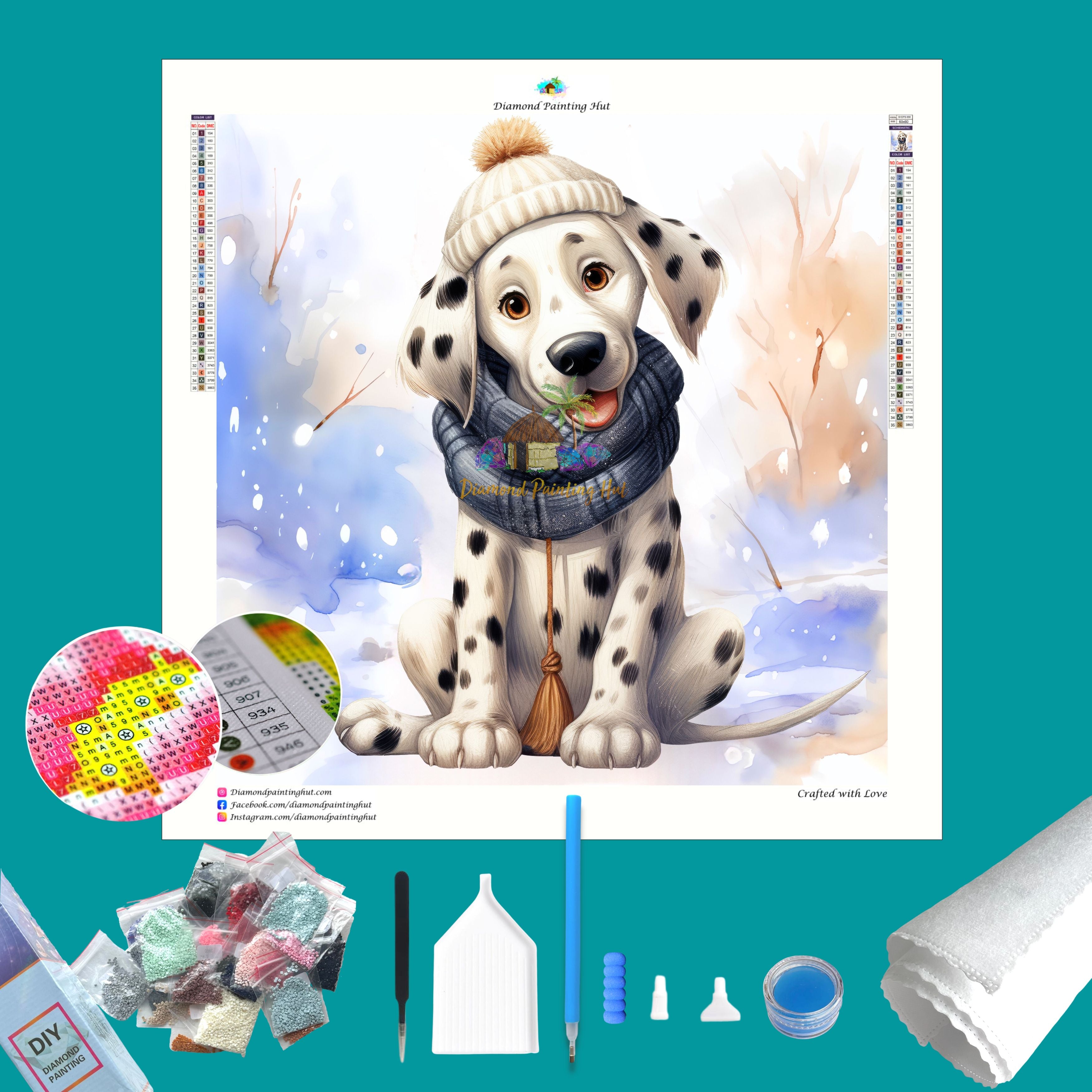 Dalmatian Winter Diamond Painting - Diamond Painting Hut