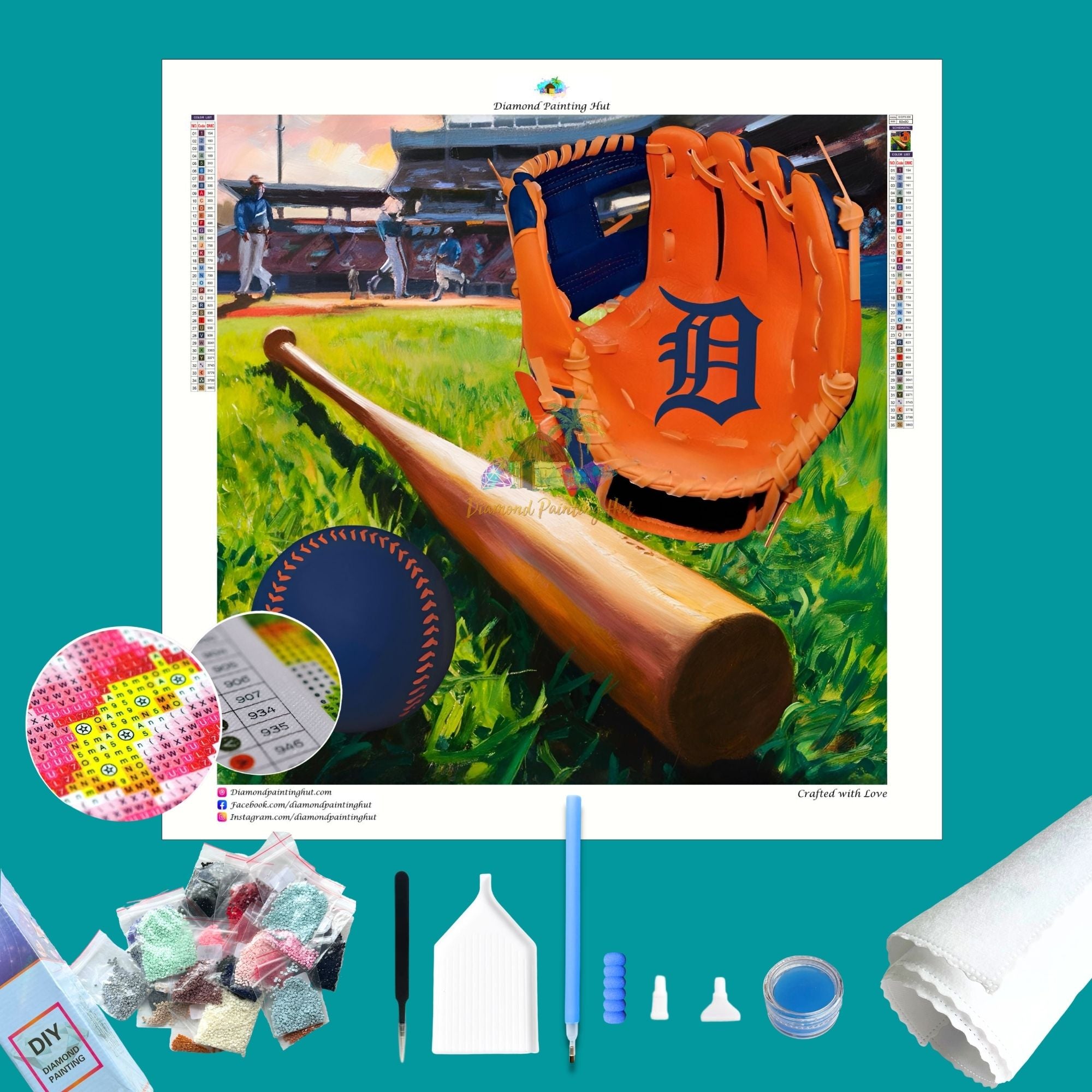 Houston Astros MLB Glove Diamond Painting - Diamond Painting Hut