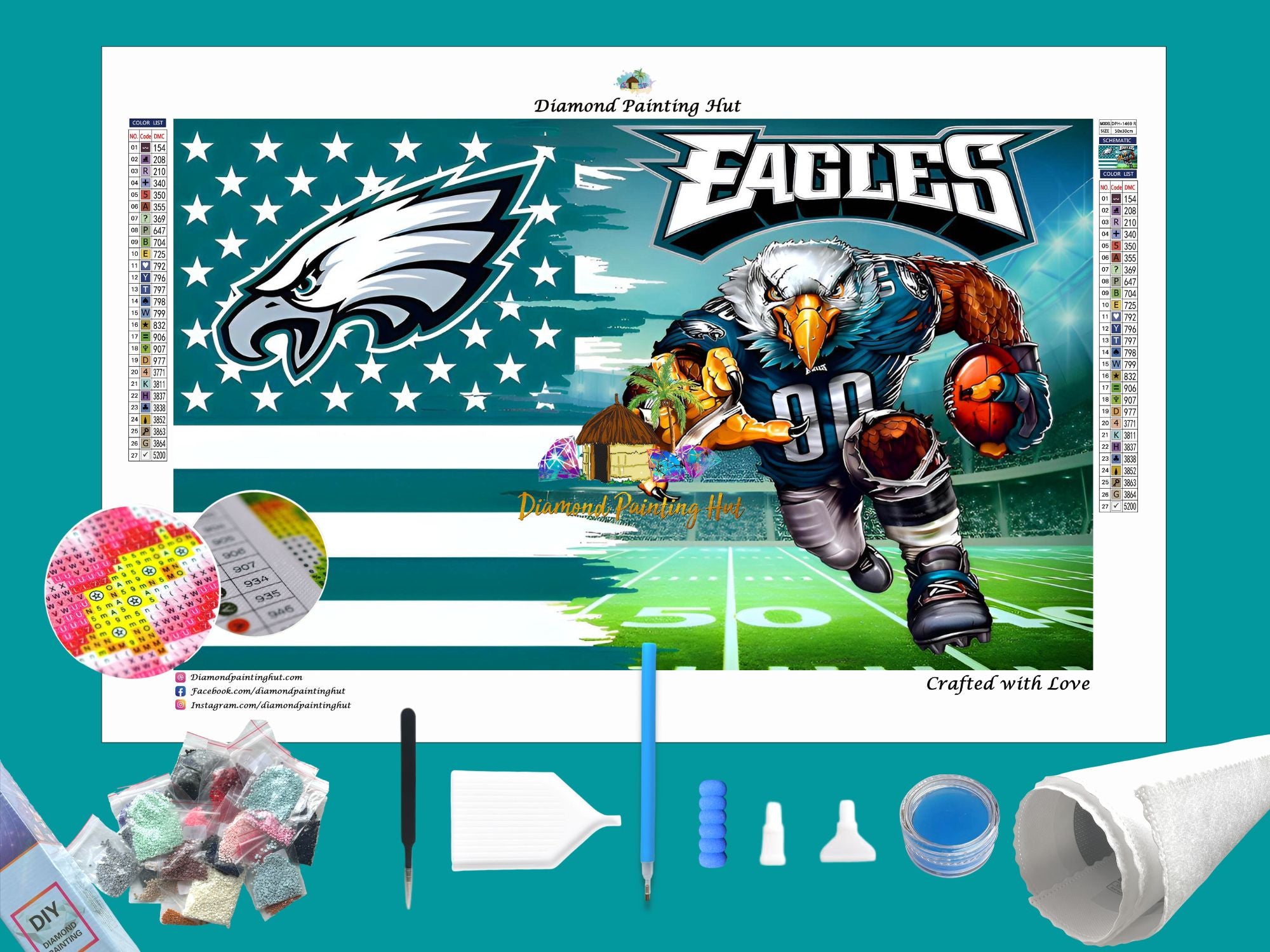 Eagles NFL Flag Diamond Painting - Diamond Painting Hut