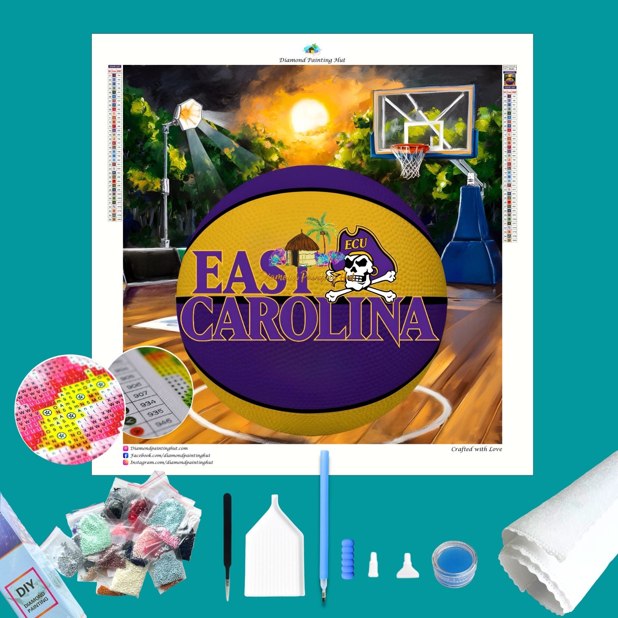 East Carolina Basketball Diamond Painting - Diamond Painting Hut