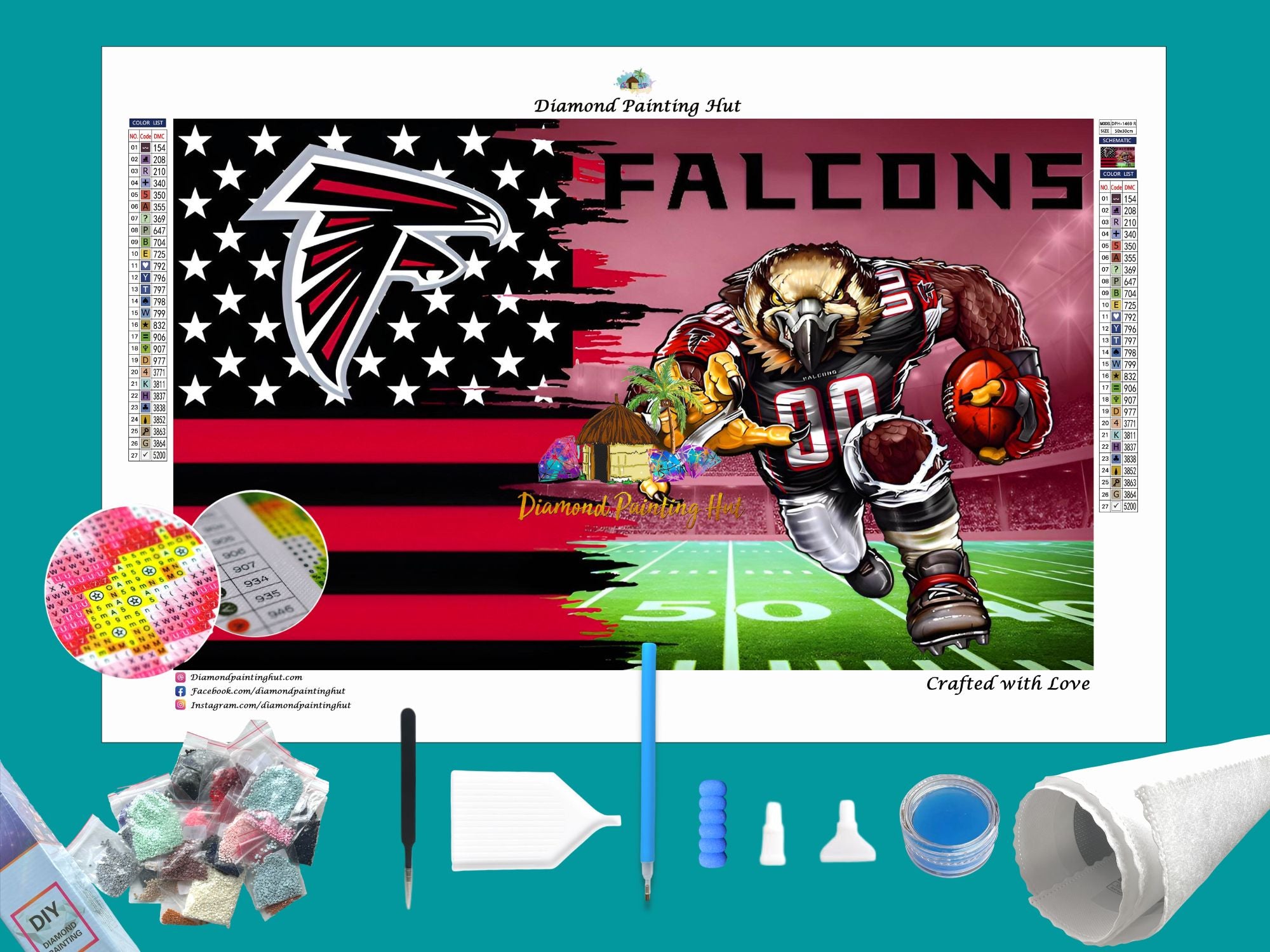 Falcons NFL Flag Diamond Painting - Diamond Painting Hut