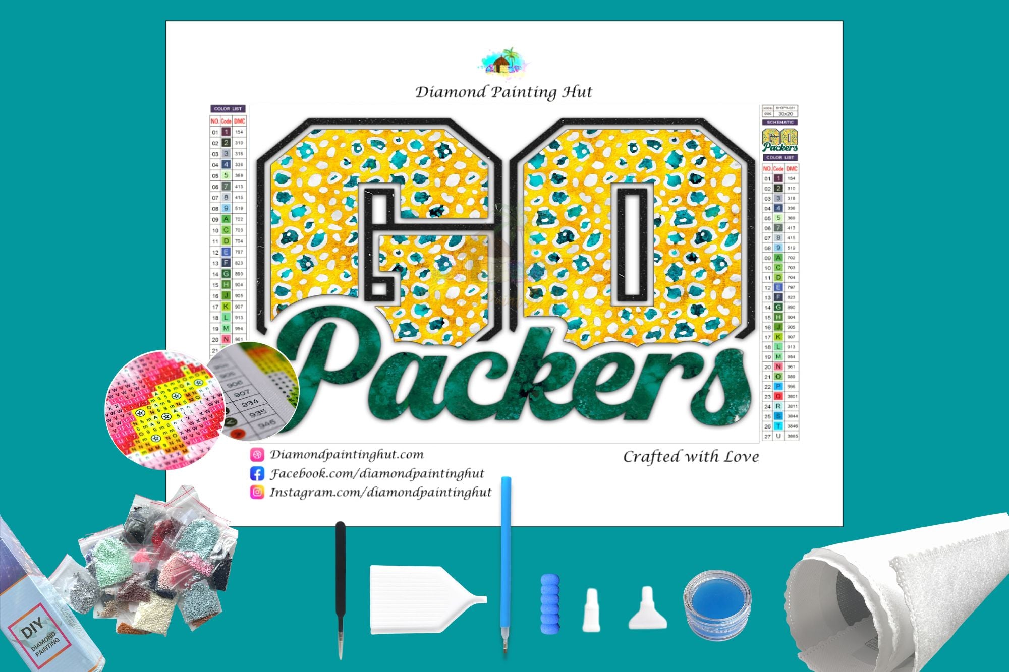 GO PACKERS Diamond Painting - Diamond Painting Hut