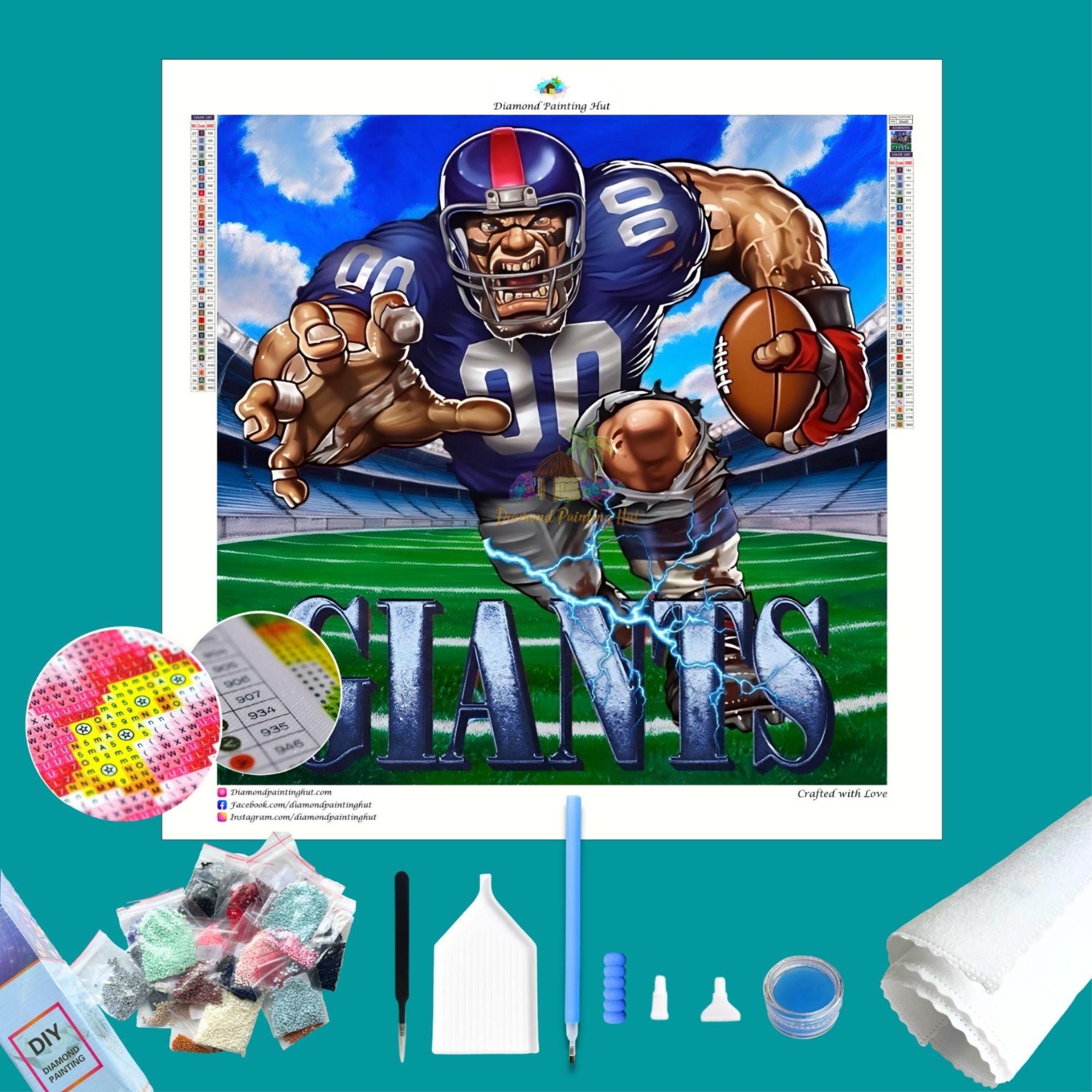 Giants NFL Rushing Diamond Painting - Diamond Painting Hut