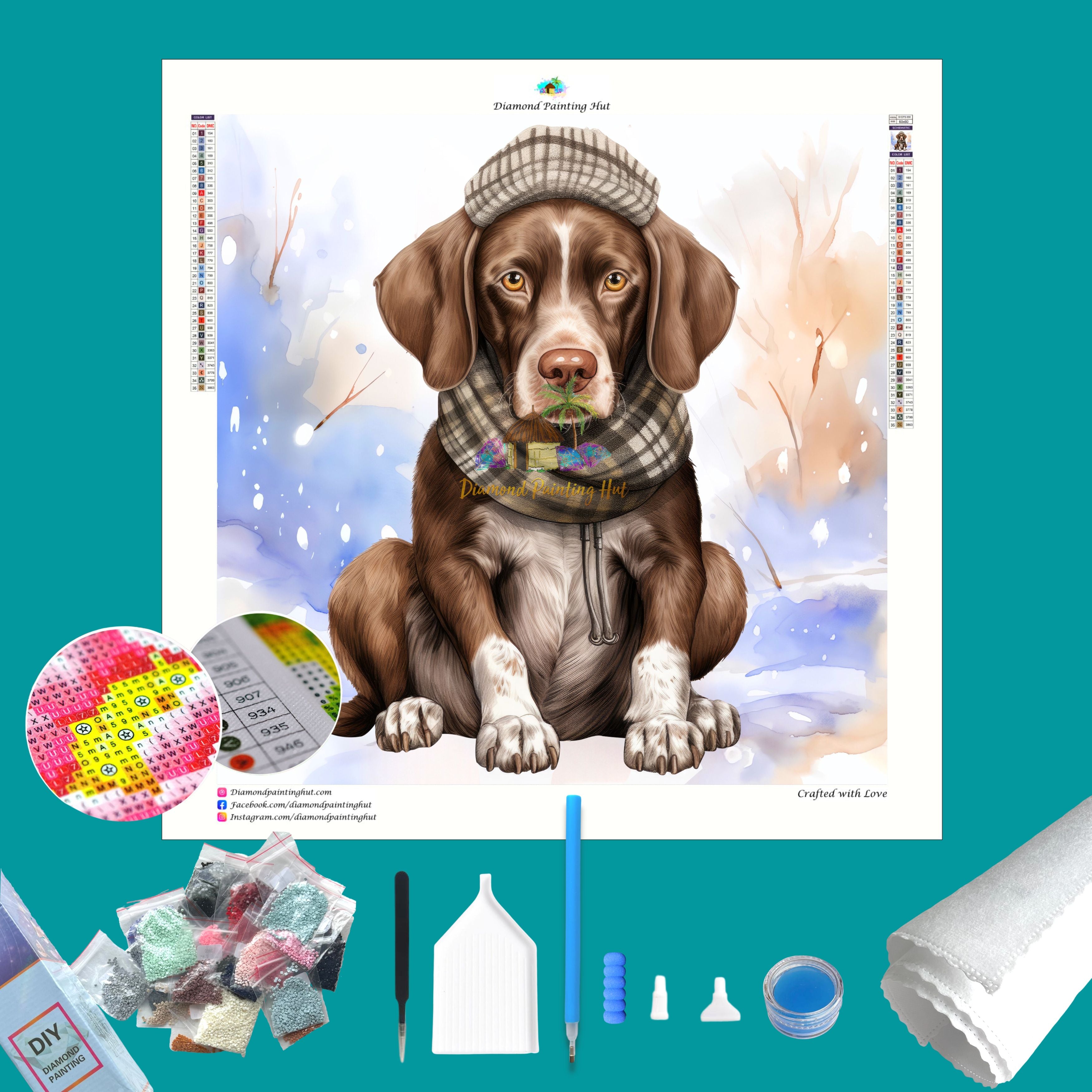 Golden Shorthair Winter Diamond Painting - Diamond Painting Hut