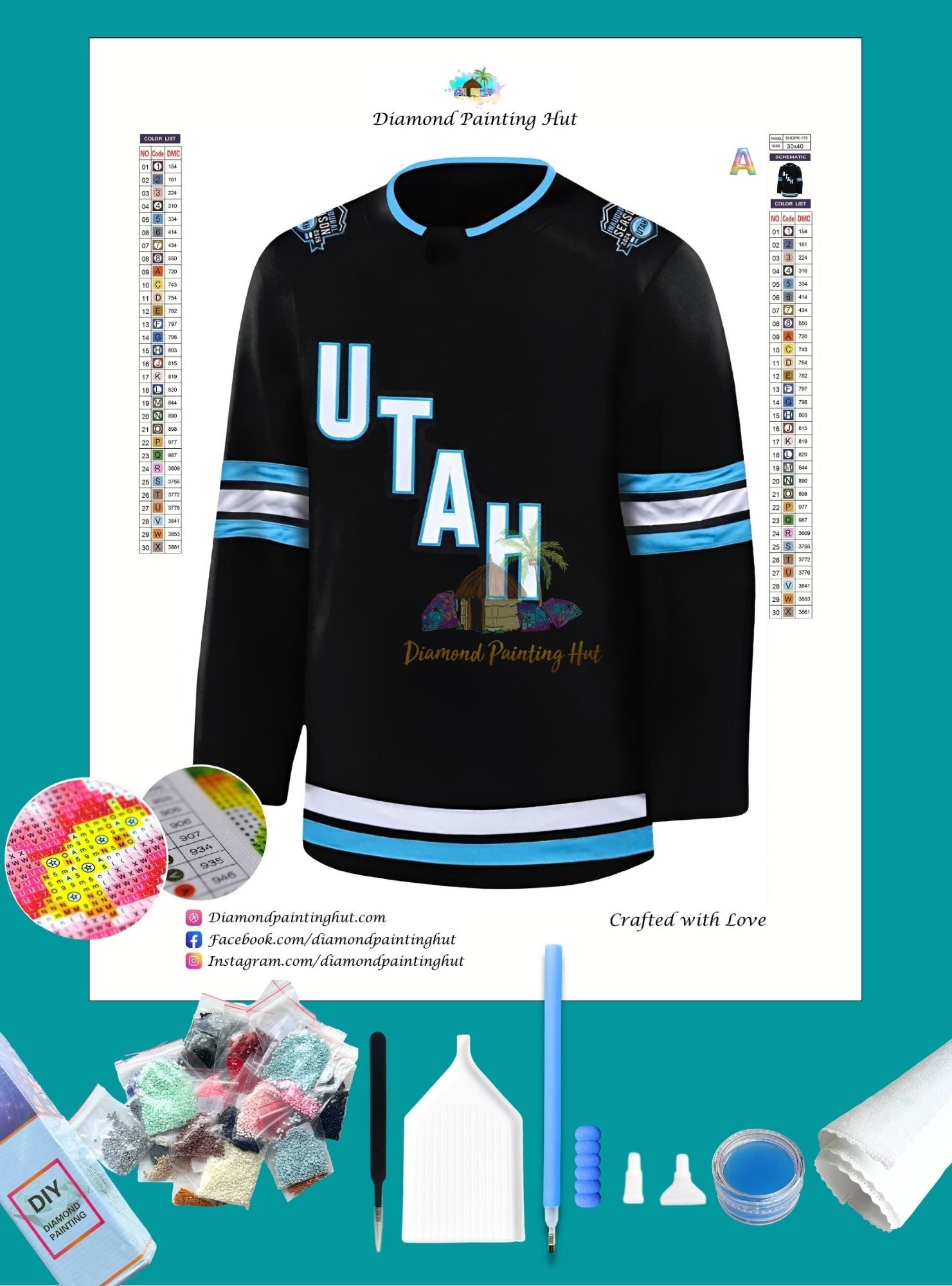 Utah NHL Jersey Diamond Painting - Diamond Painting Hut