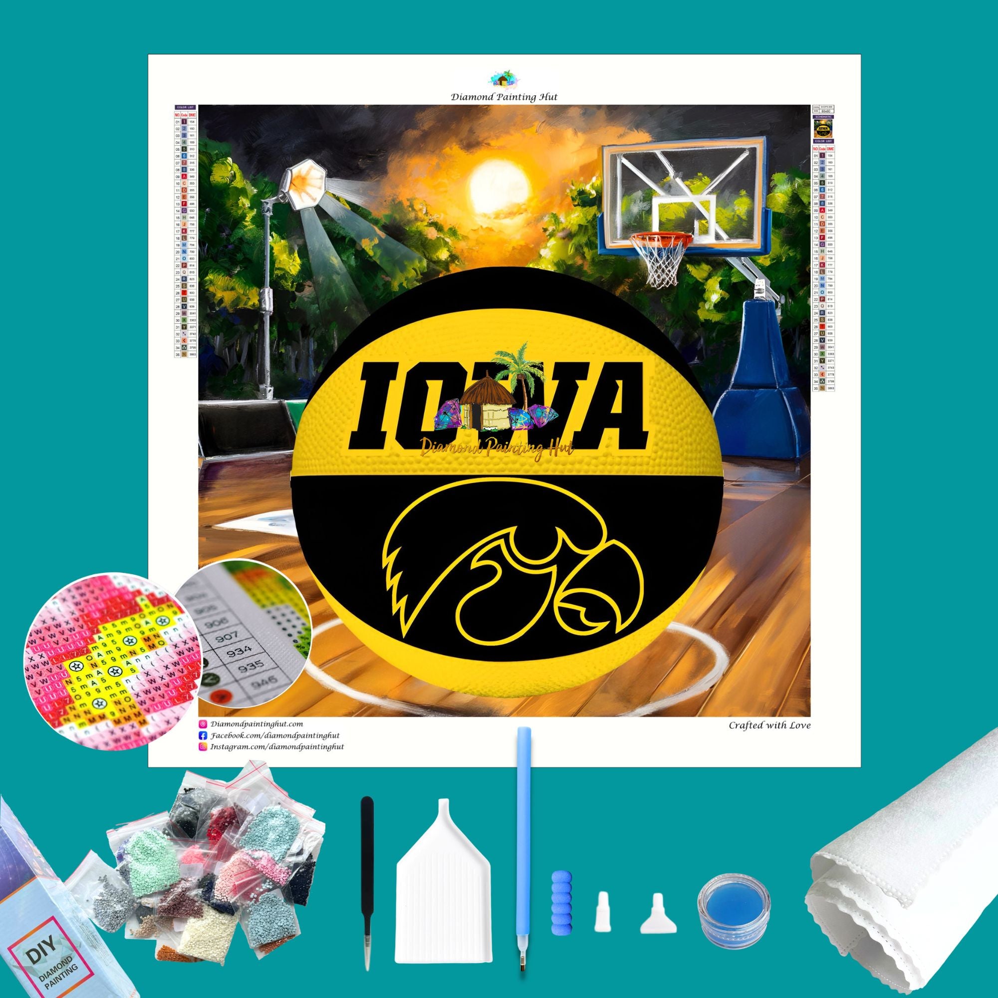 Iowa Basketball Diamond Painting - Diamond Painting Hut