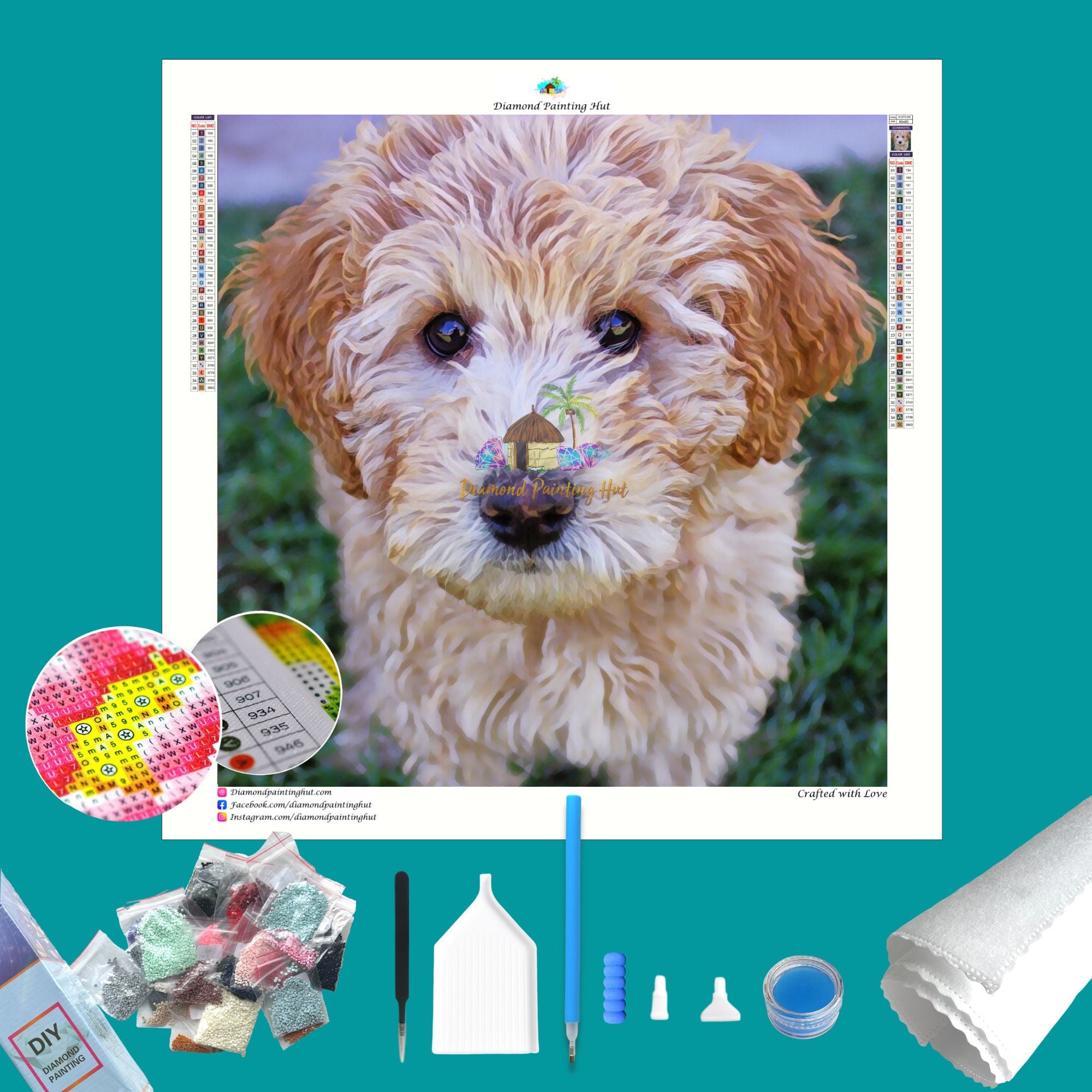 Labradoodle Puppy Diamond Painting - Diamond Painting Hut