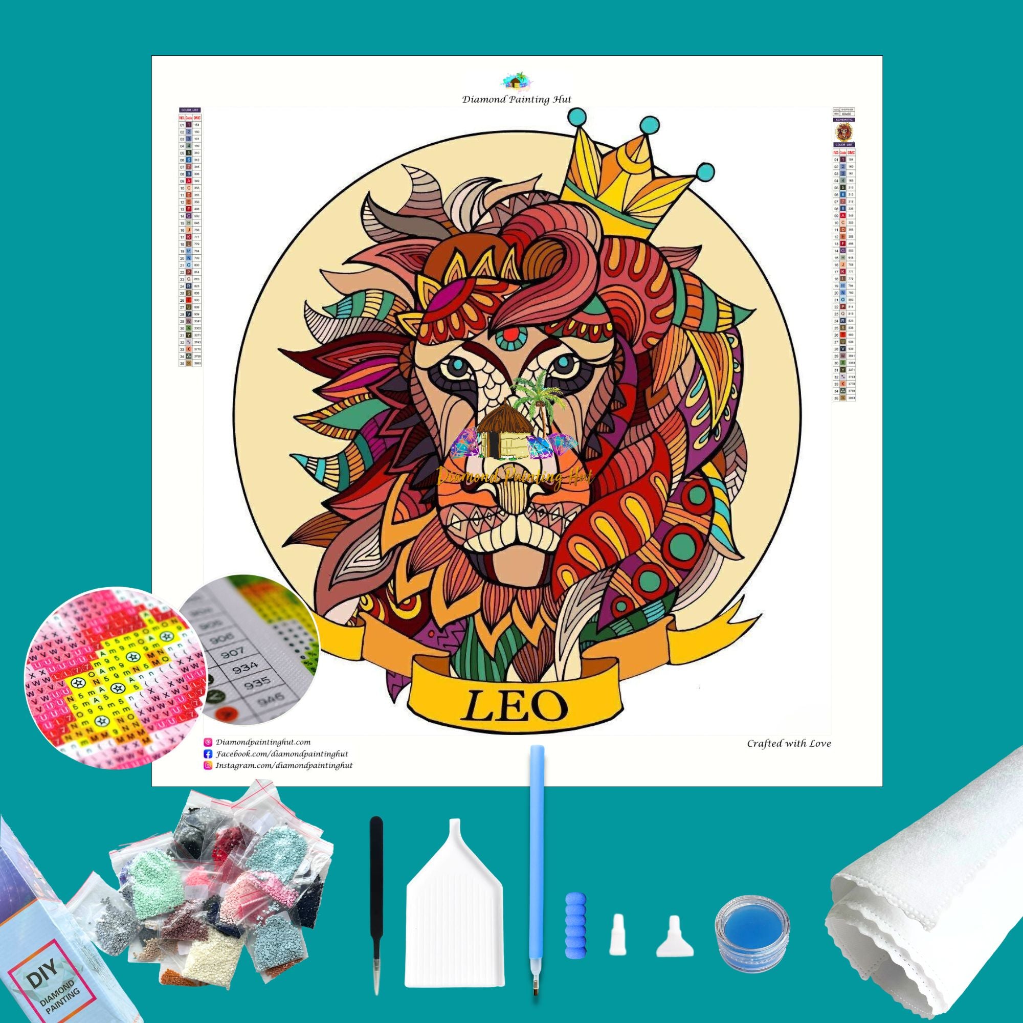 Leo Sign Diamond Painting - Diamond Painting Hut