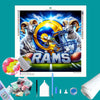 Los Angeles Rams NFL Helmet Diamond Painting - Diamond Painting Hut