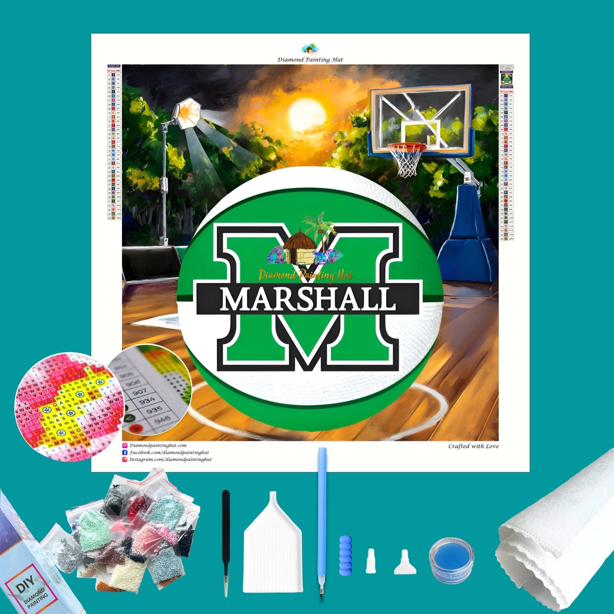 Marshall Basketball Diamond Painting - Diamond Painting Hut
