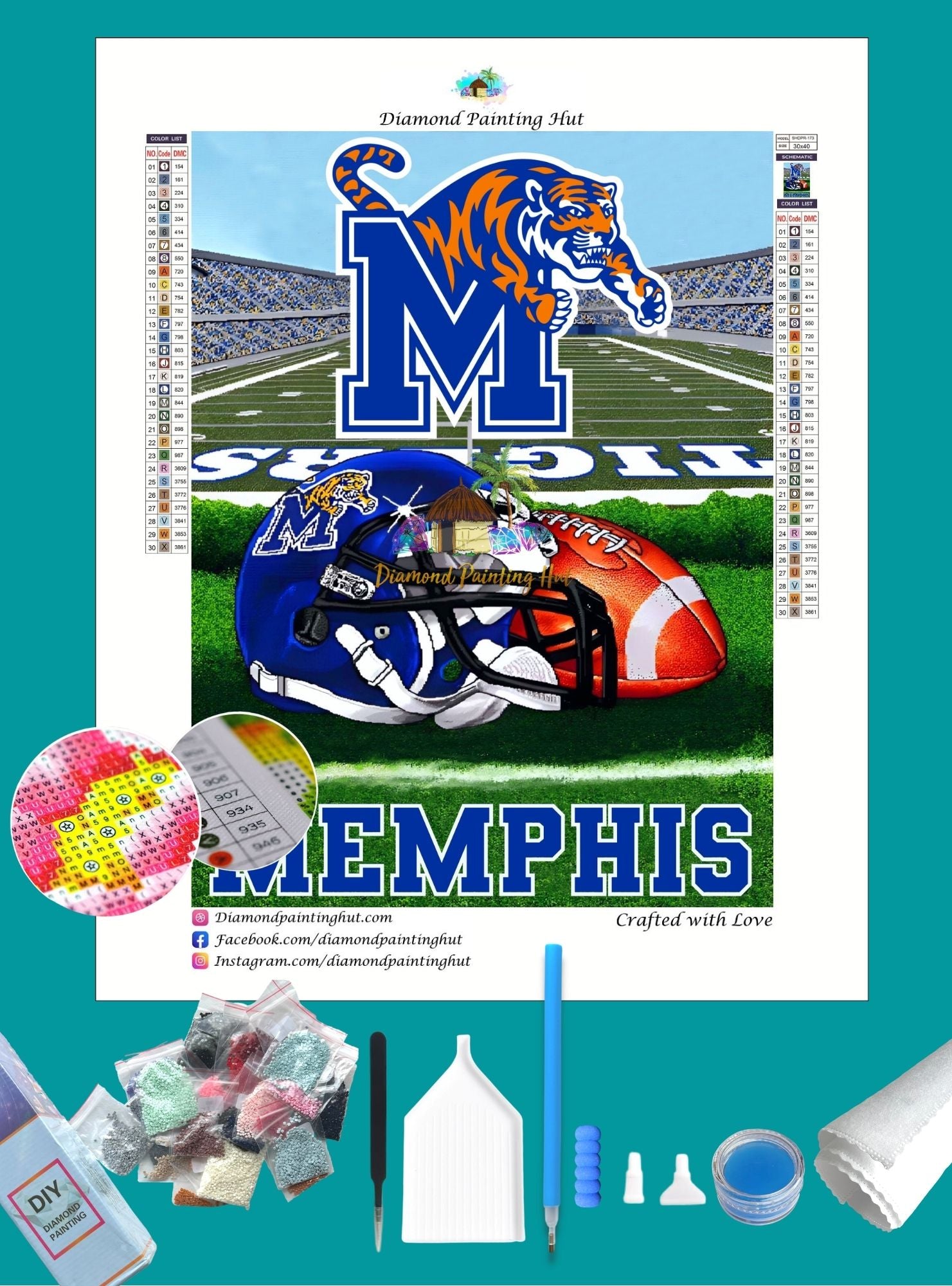 Memphis NCAA Home Diamond Painting - Diamond Painting Hut