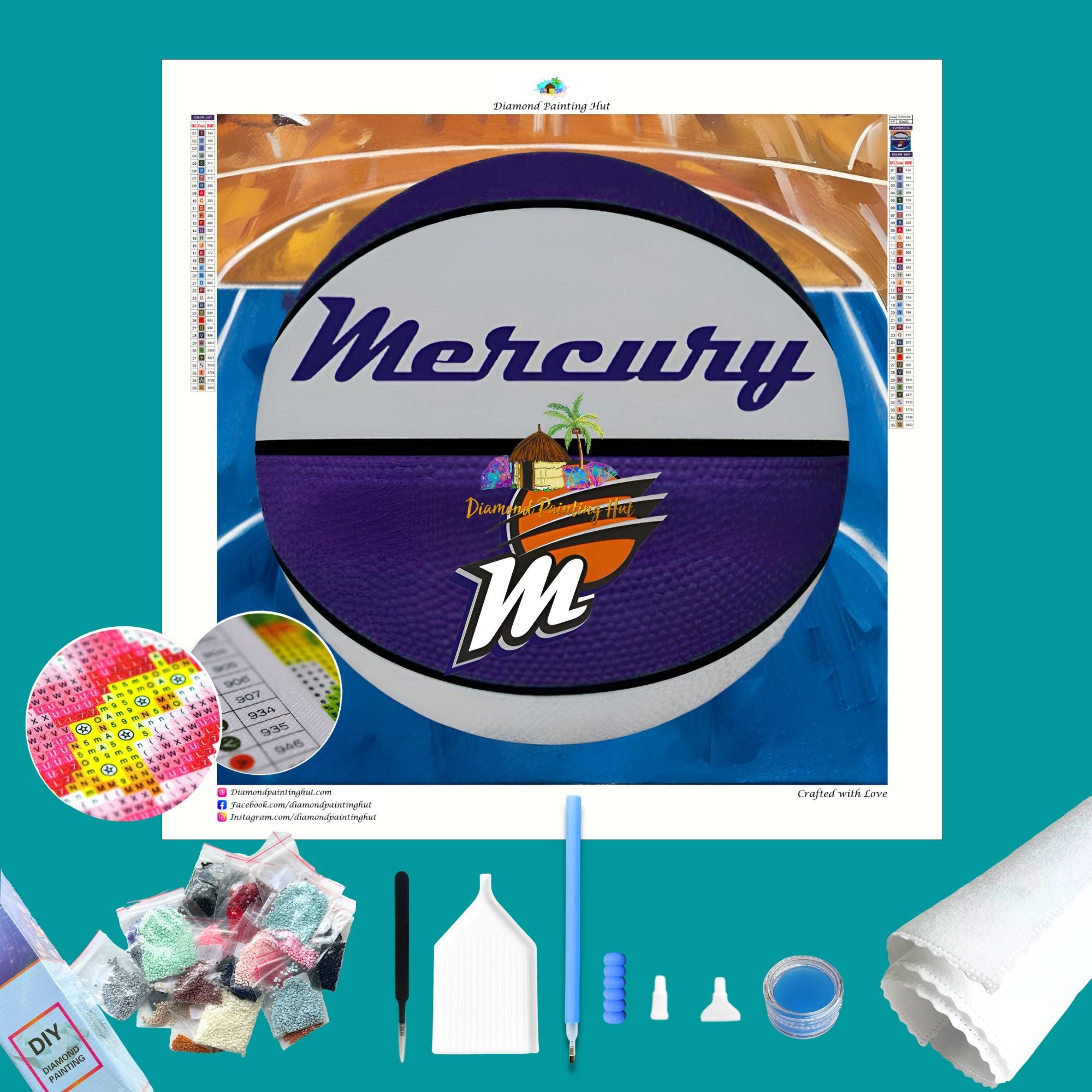 Phoenix Mercury WNBA Diamond Painting - Diamond Painting Hut
