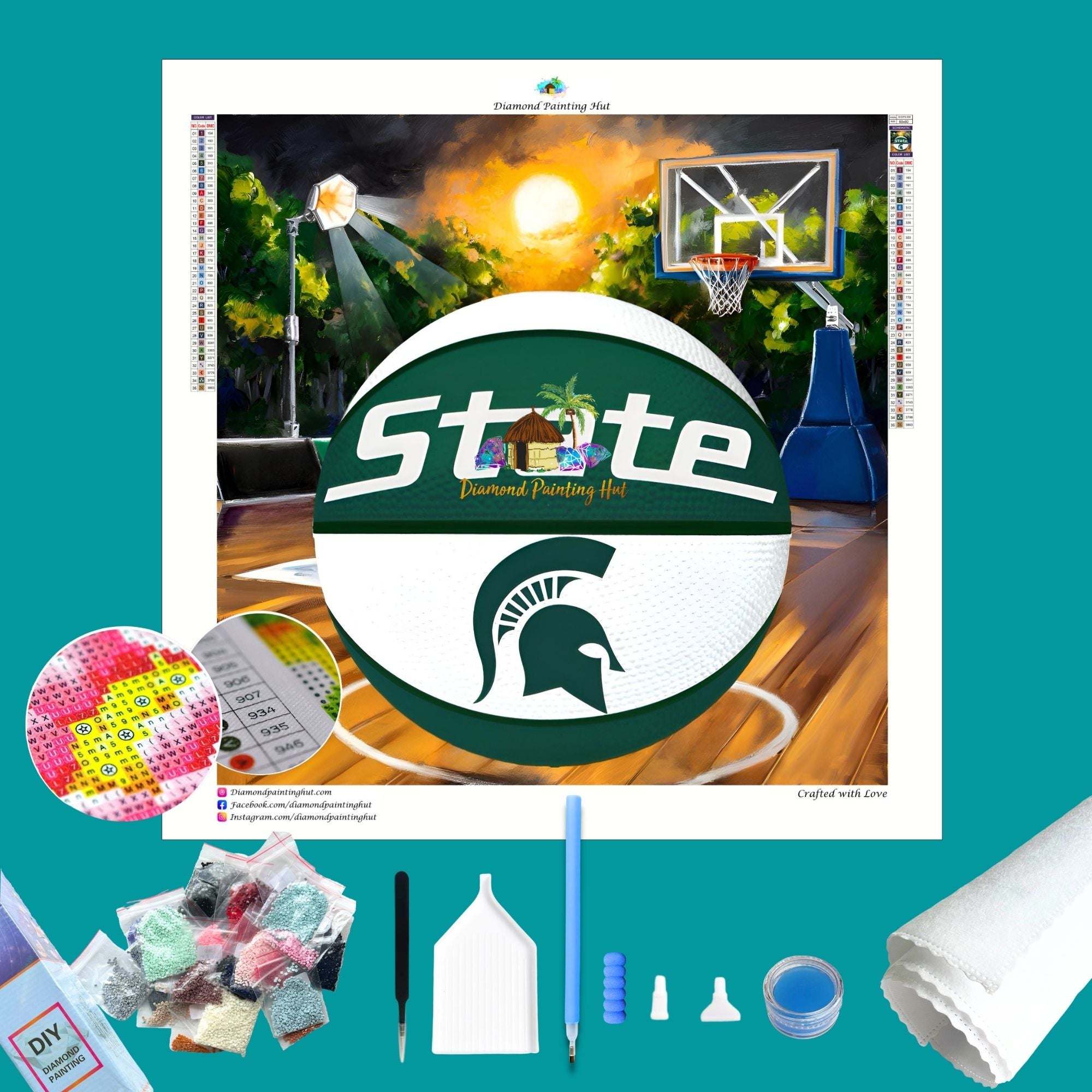 Michigan State Basketball Diamond Painting - Diamond Painting Hut