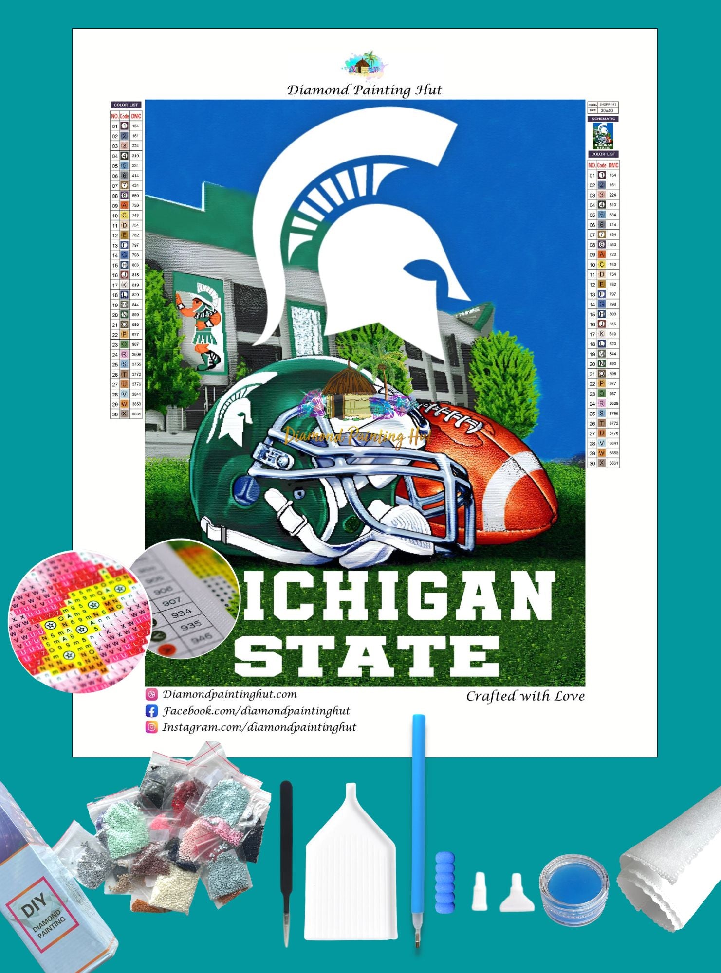 Michigan State NCAA Home Diamond Painting - Diamond Painting Hut