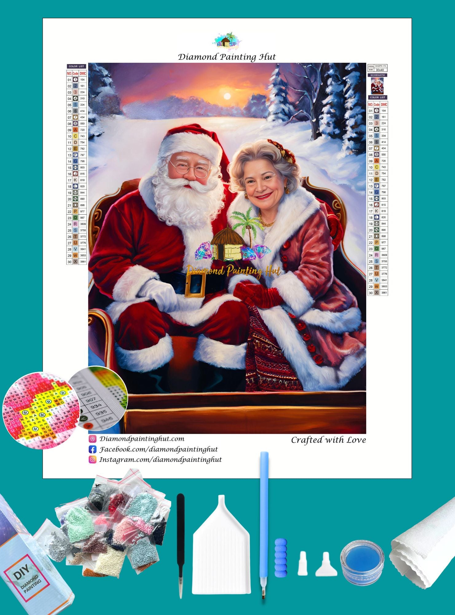 Mr. and Mrs. Claus Diamond Painting - Diamond Painting Hut