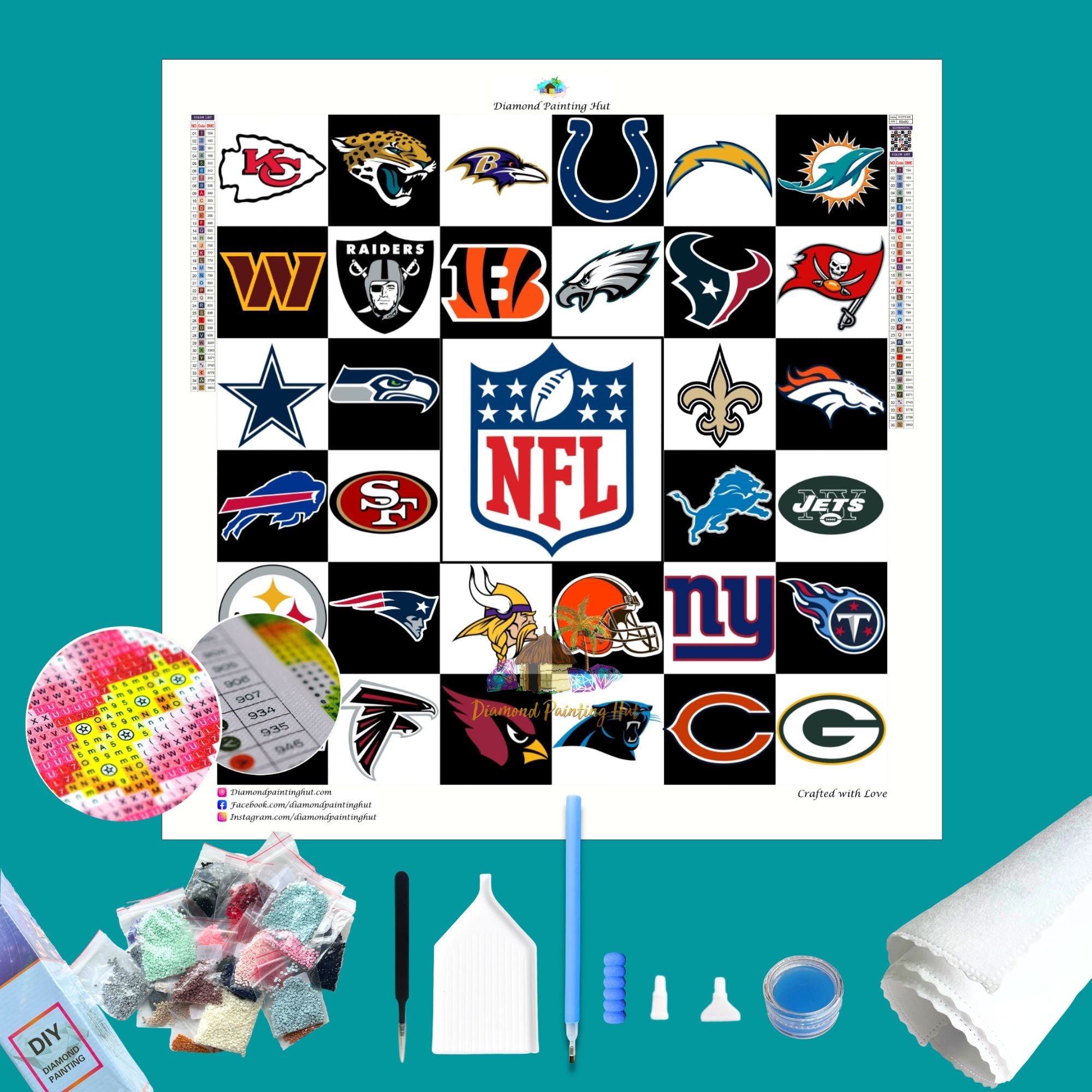 NFL Team Logos Diamond Painting - Diamond Painting Hut