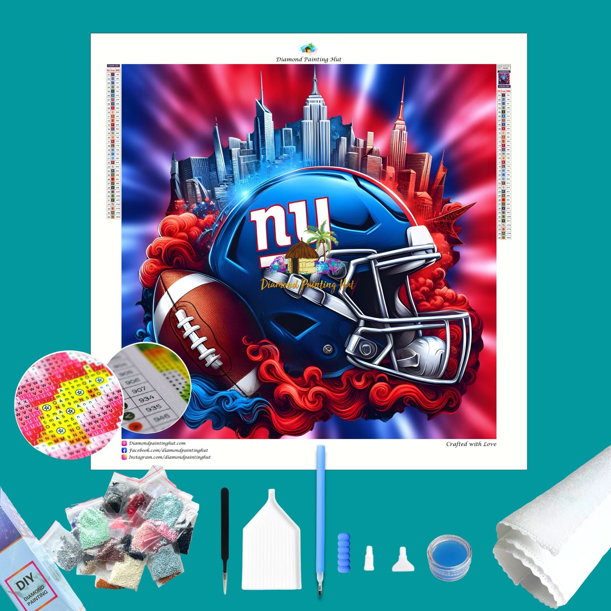 New York Giants NFL Helmet Diamond Painting - Diamond Painting Hut
