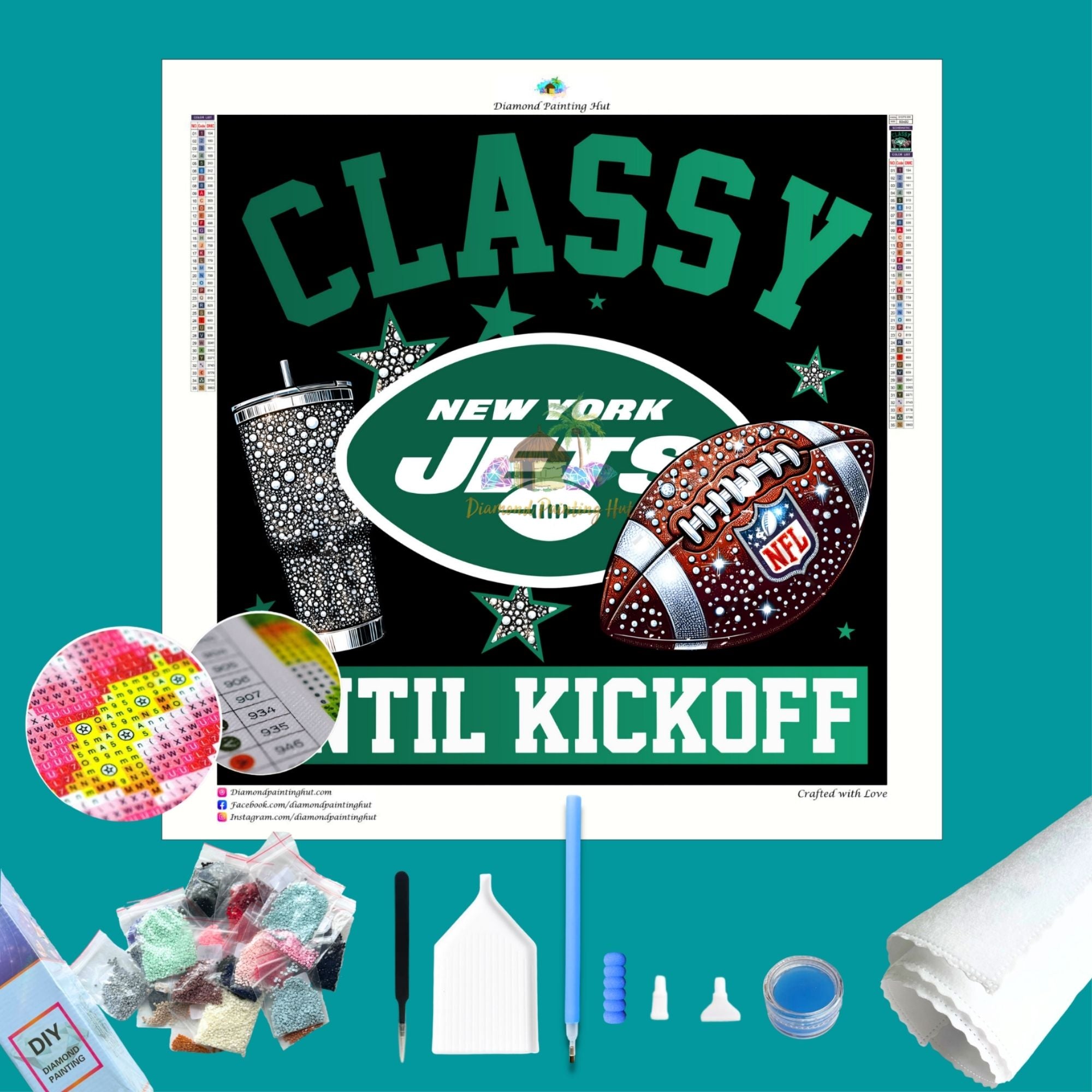 New York Jets Classy NFL Football Diamond Painting - Diamond Painting Hut