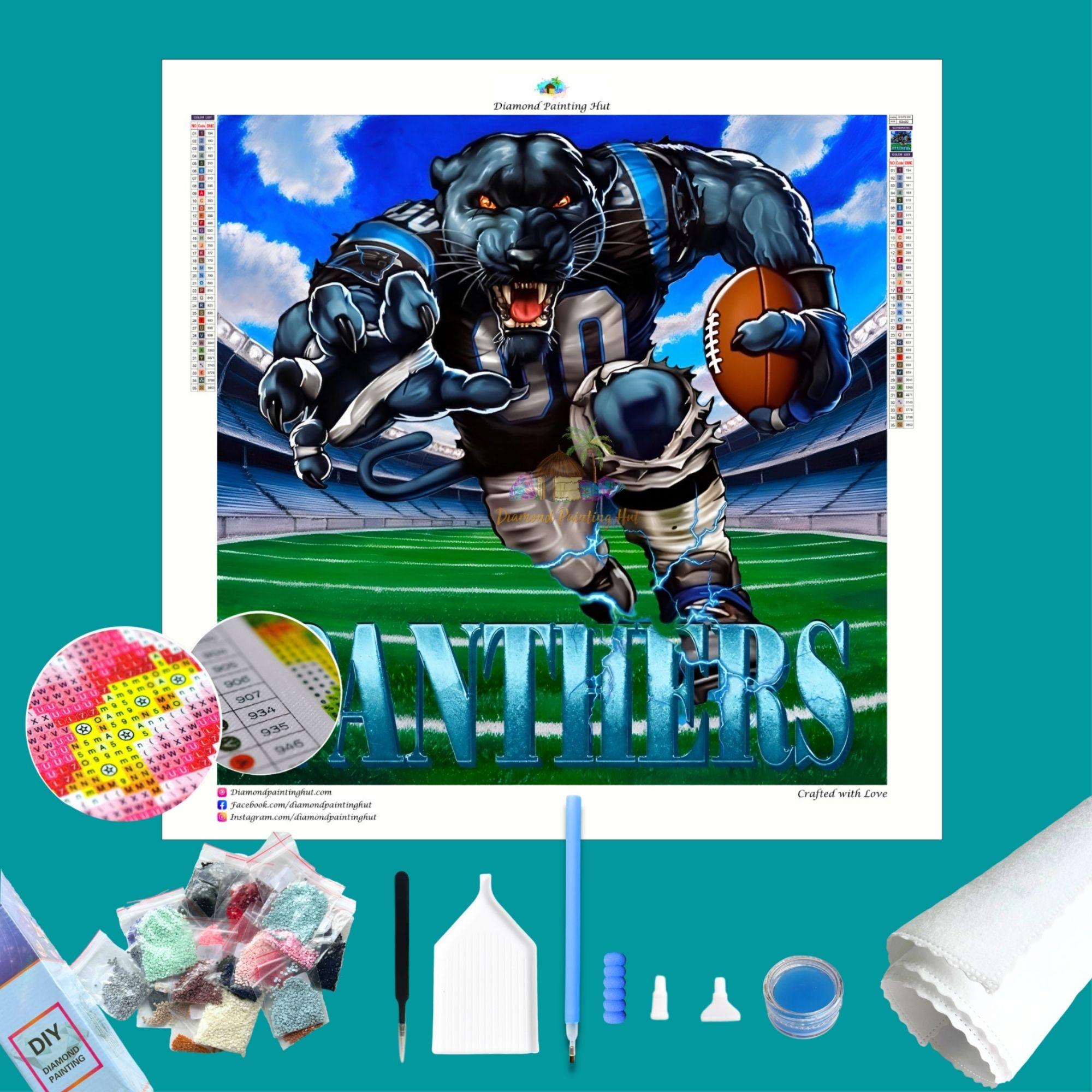 Panthers NFL Rushing Diamond Painting - Diamond Painting Hut