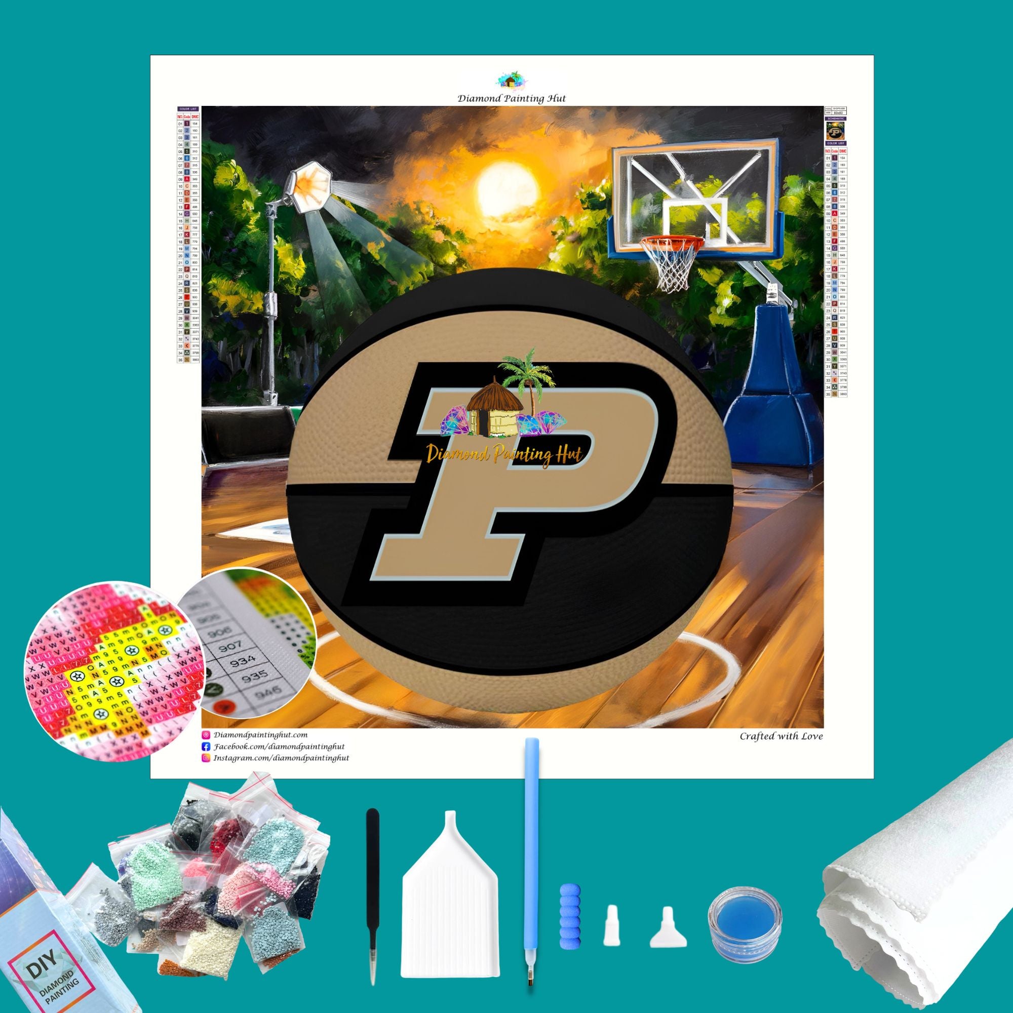 Purdue Basketball Diamond Painting - Diamond Painting Hut