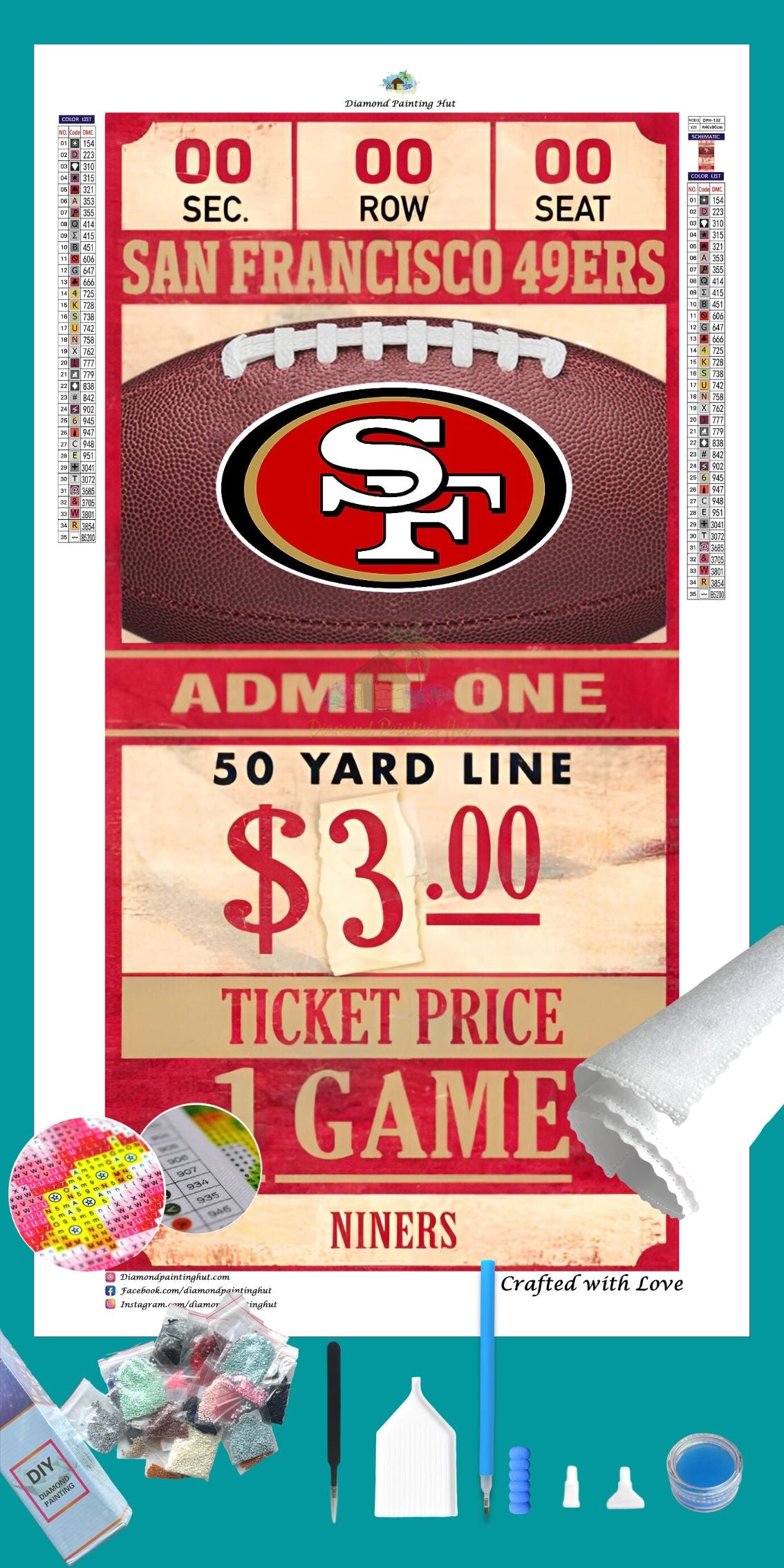 San Francisco 49ERS NFL Diamond Painting - Diamond Painting Hut