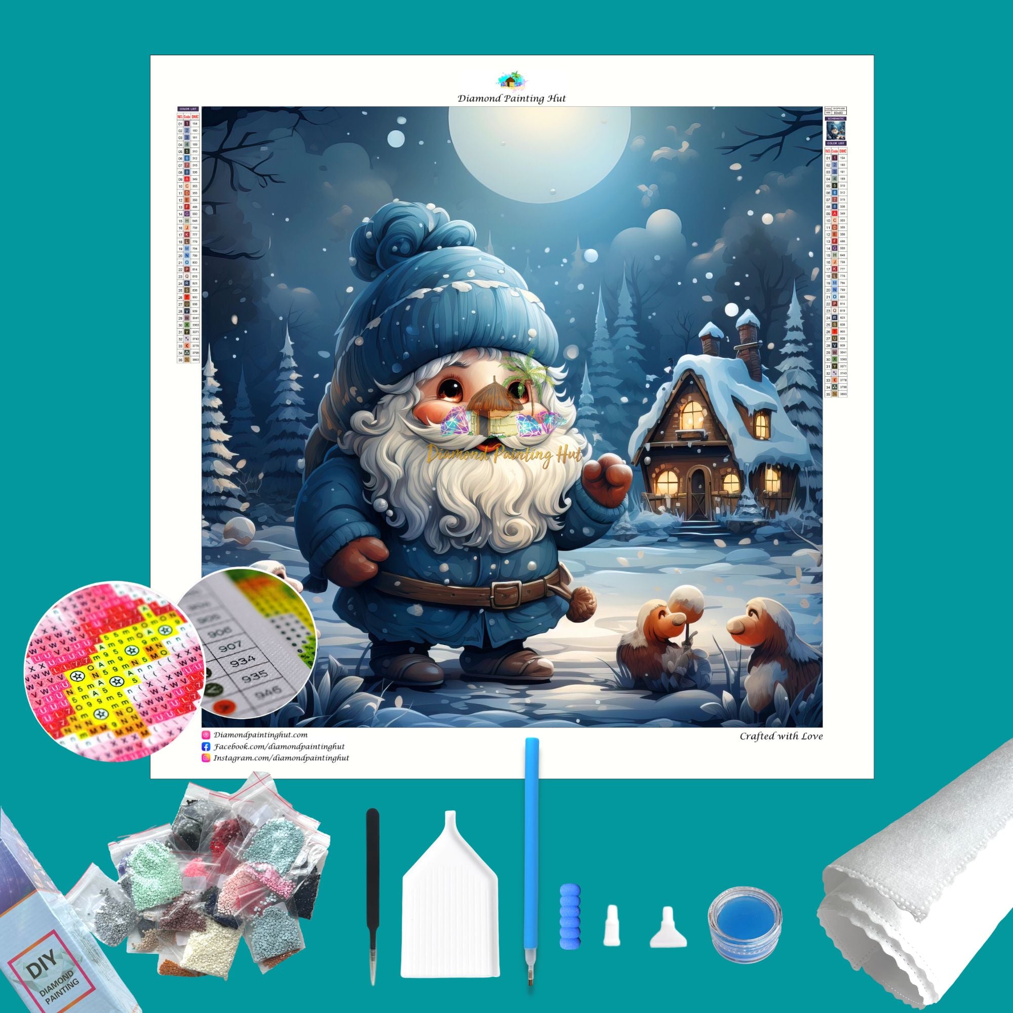 Santa's Winter Diamond Painting - Diamond Painting Hut