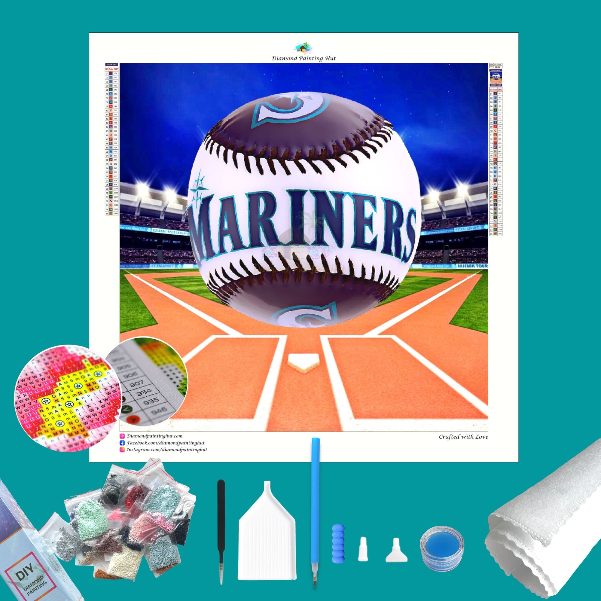 Seattle Mariners MLB Diamond Painting - Diamond Painting Hut