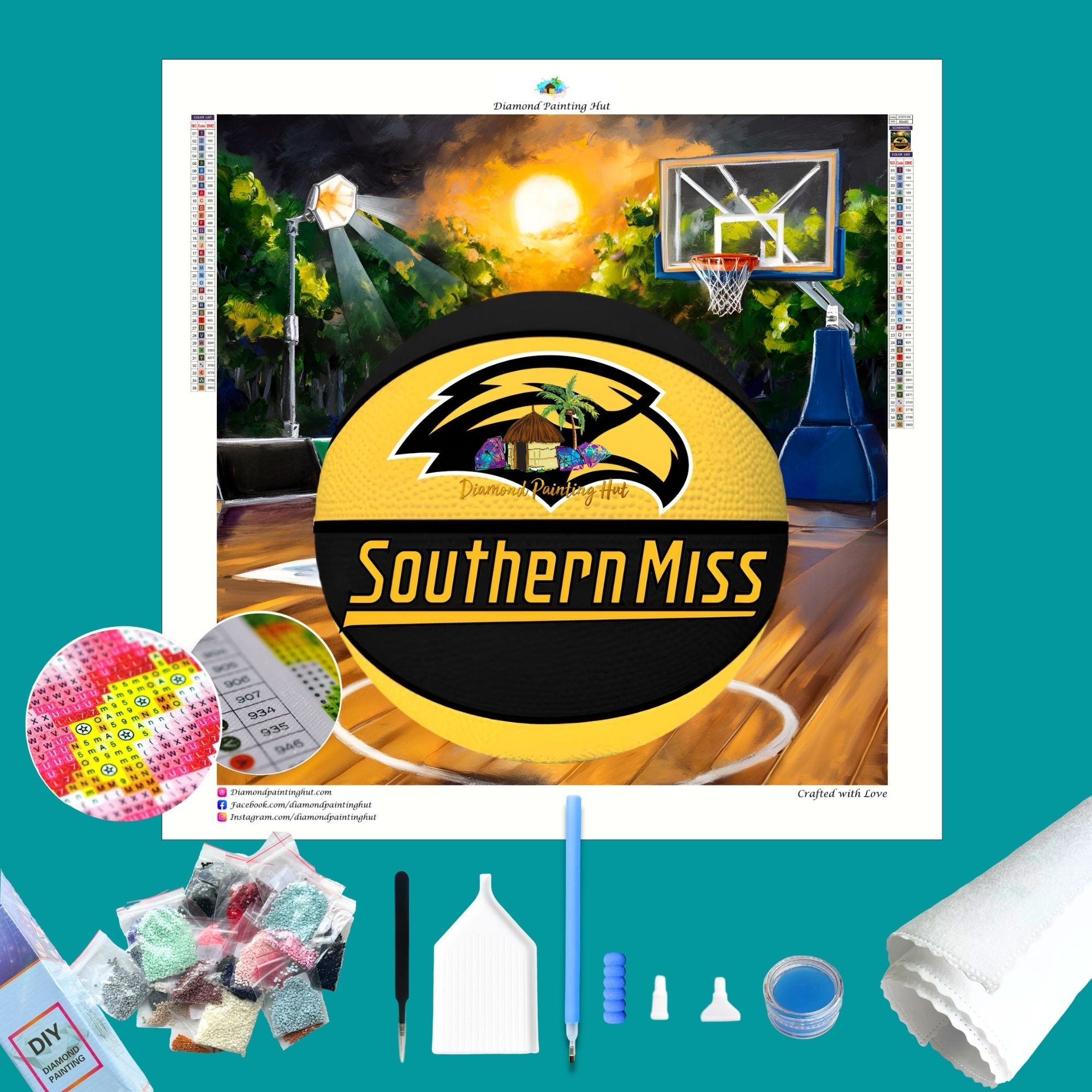 Southern Miss Basketball Diamond Painting - Diamond Painting Hut