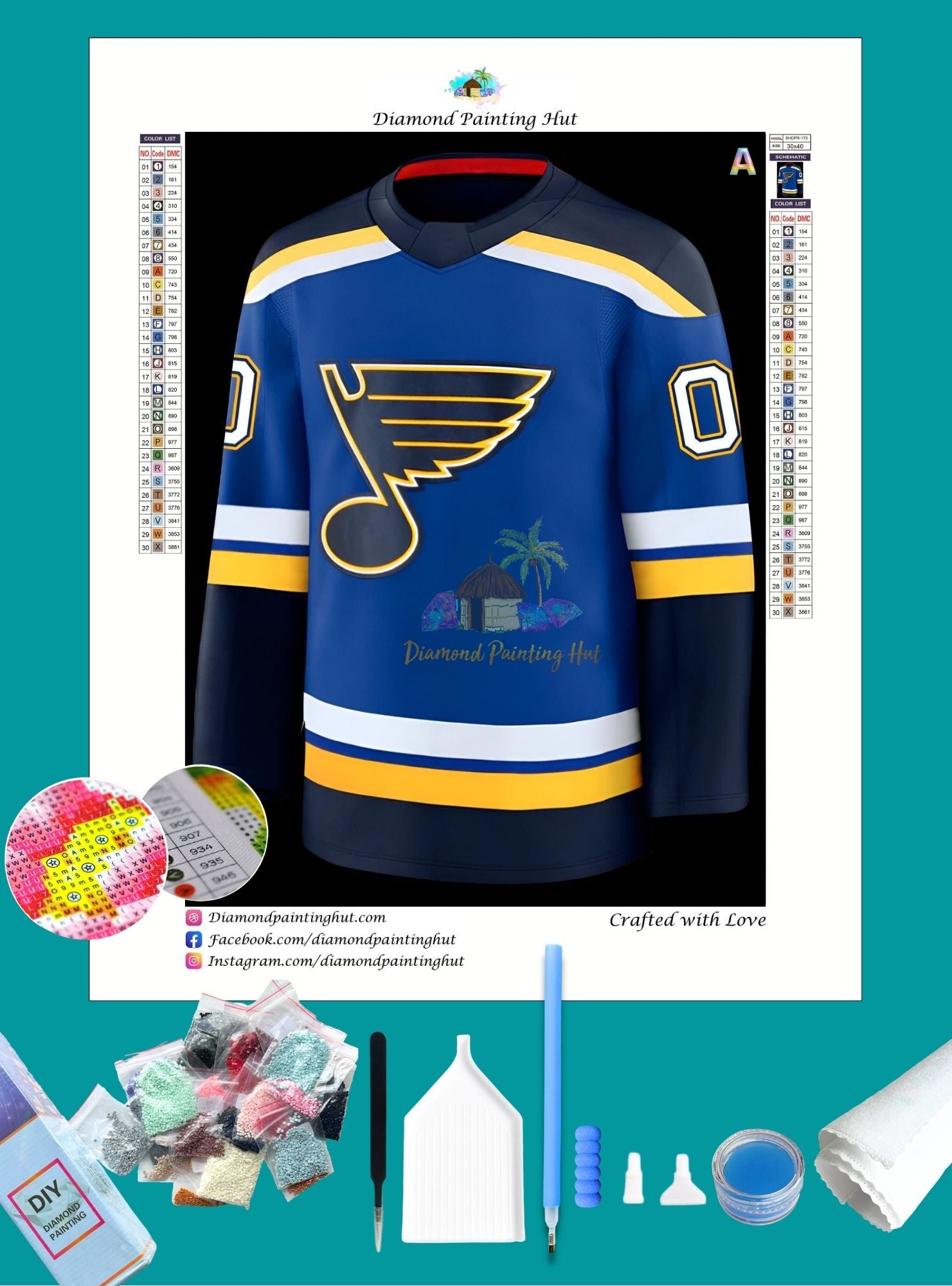 St Louis NHL Jersey Diamond Painting - Diamond Painting Hut