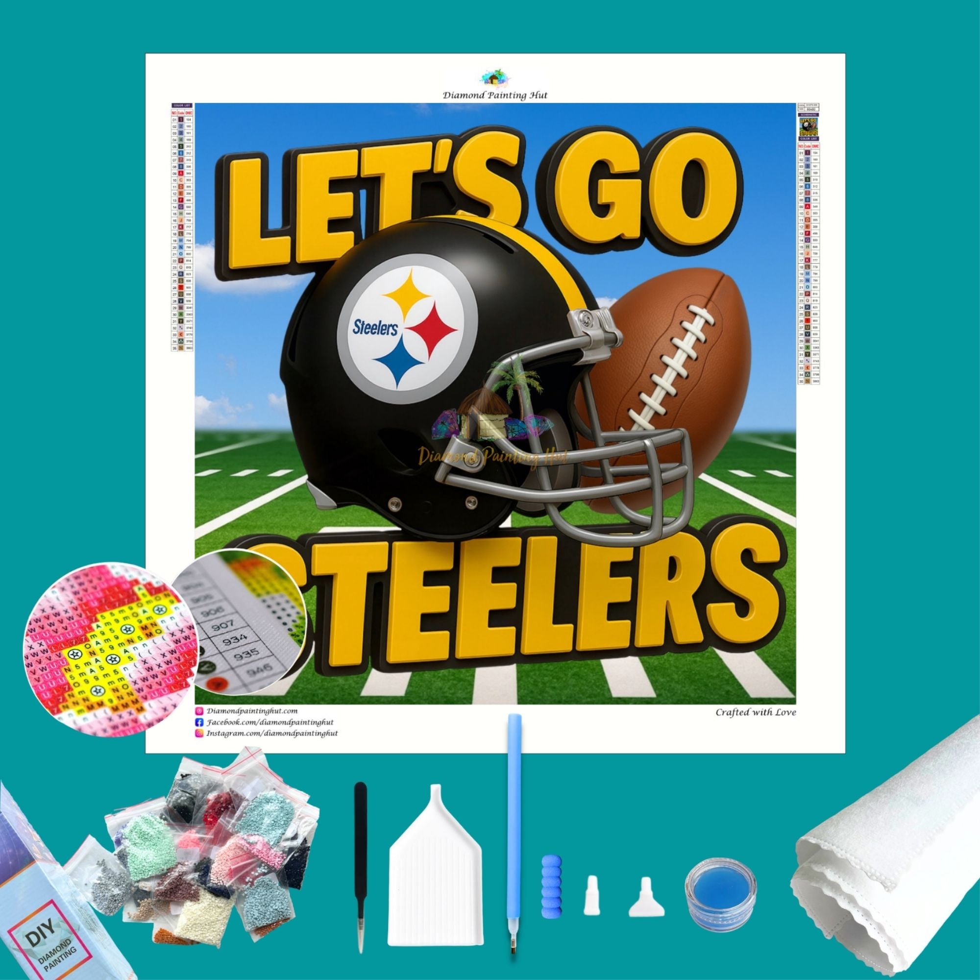 Steelers NFL Let's Go Diamond Painting - Diamond Painting Hut