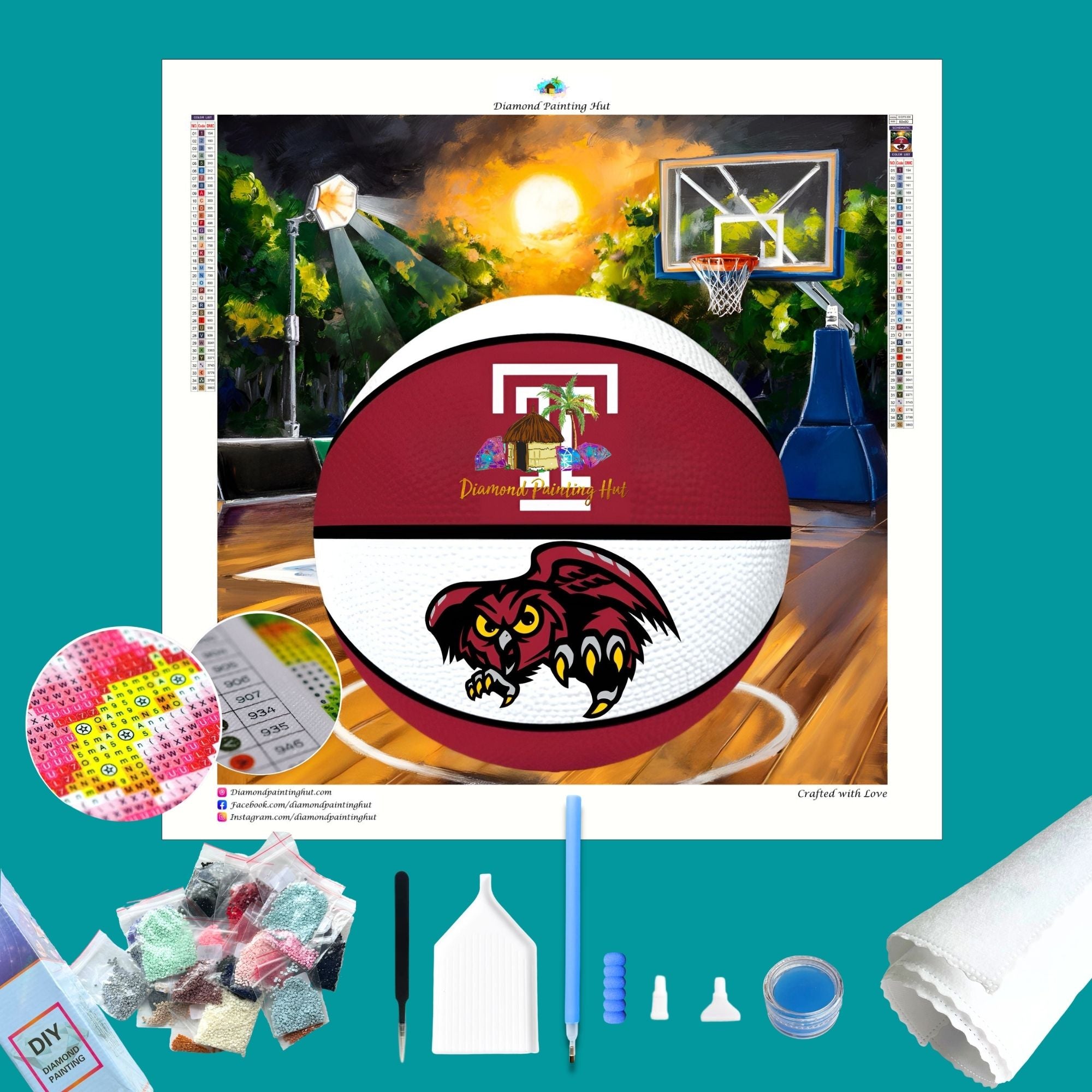 Temple Basketball Diamond Painting - Diamond Painting Hut