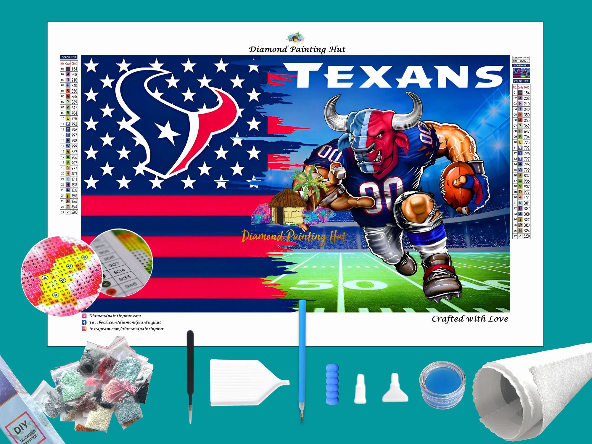 Texans NFL Flag Diamond Painting - Diamond Painting Hut