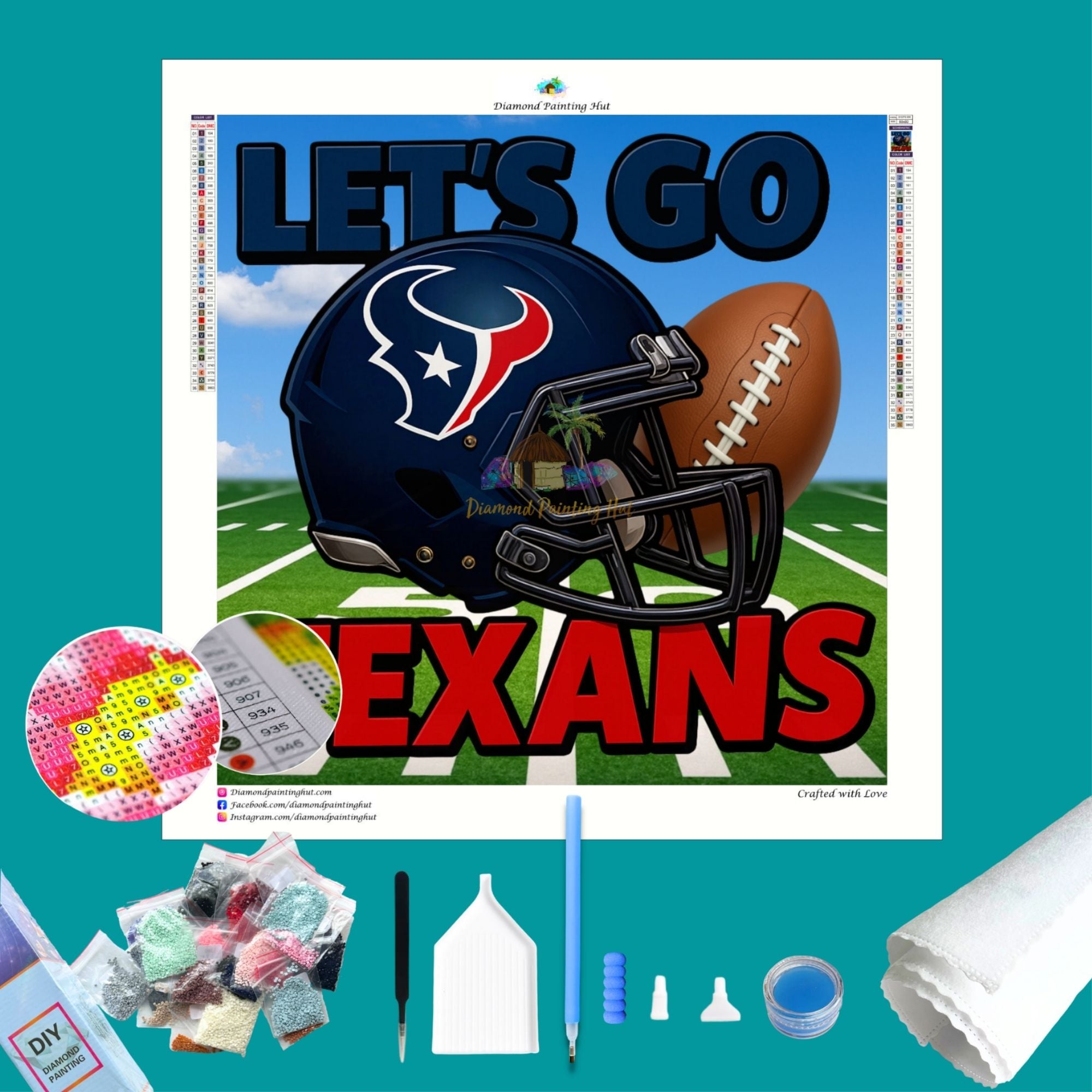 Texans NFL Let's Go Diamond Painting - Diamond Painting Hut