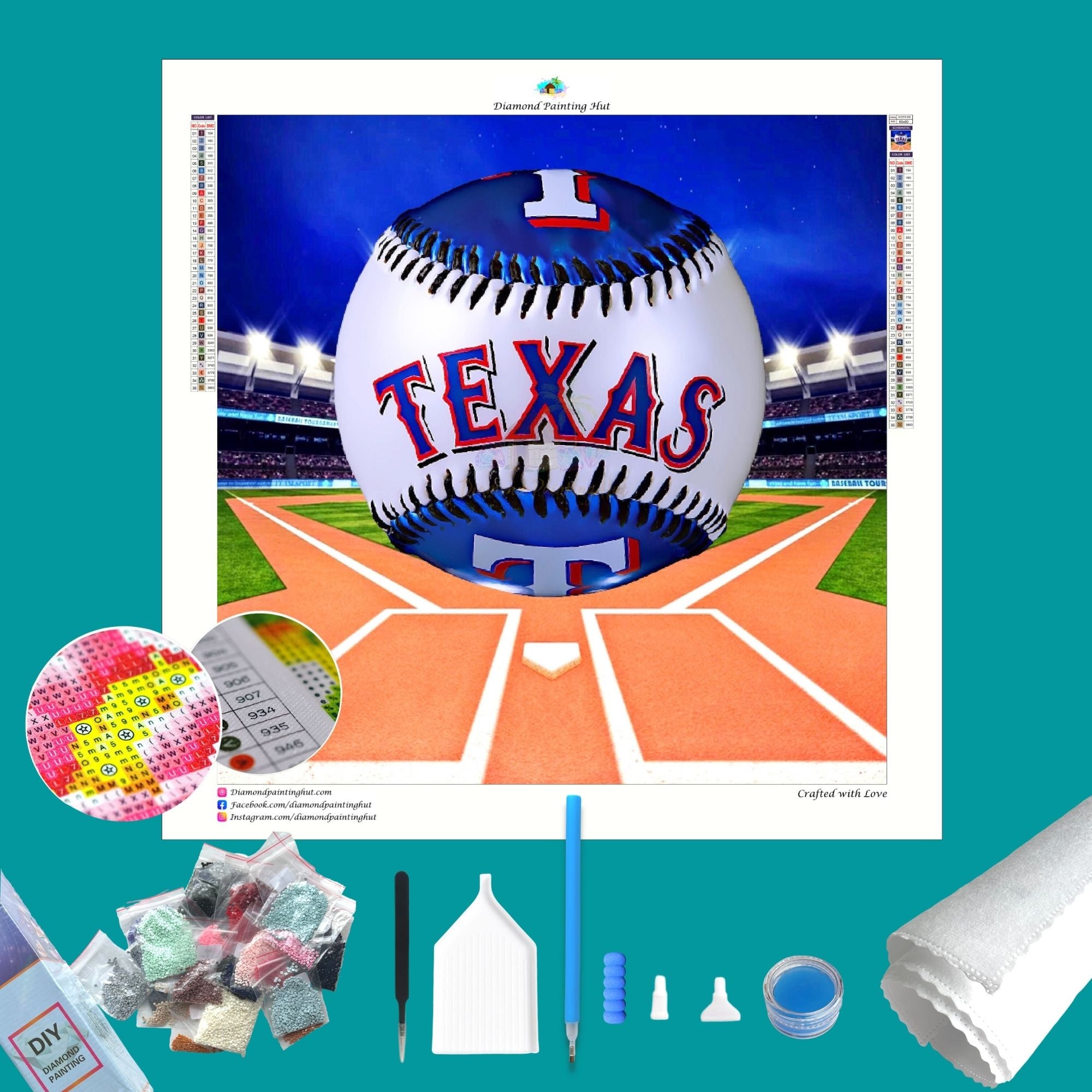 Texas Rangers MLB Diamond Painting - Diamond Painting Hut