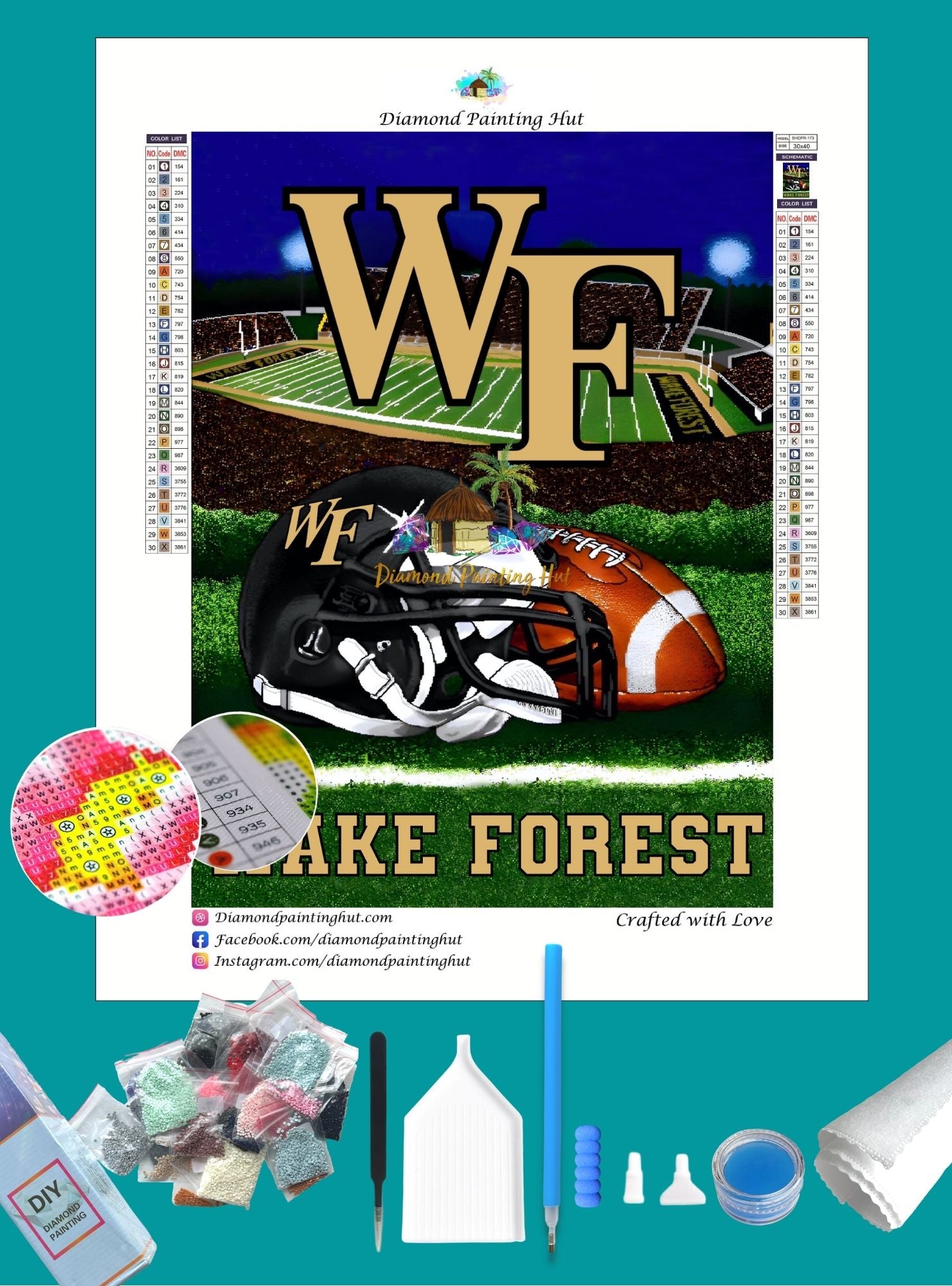 Wake Forest NCAA Home Diamond Painting - Diamond Painting Hut