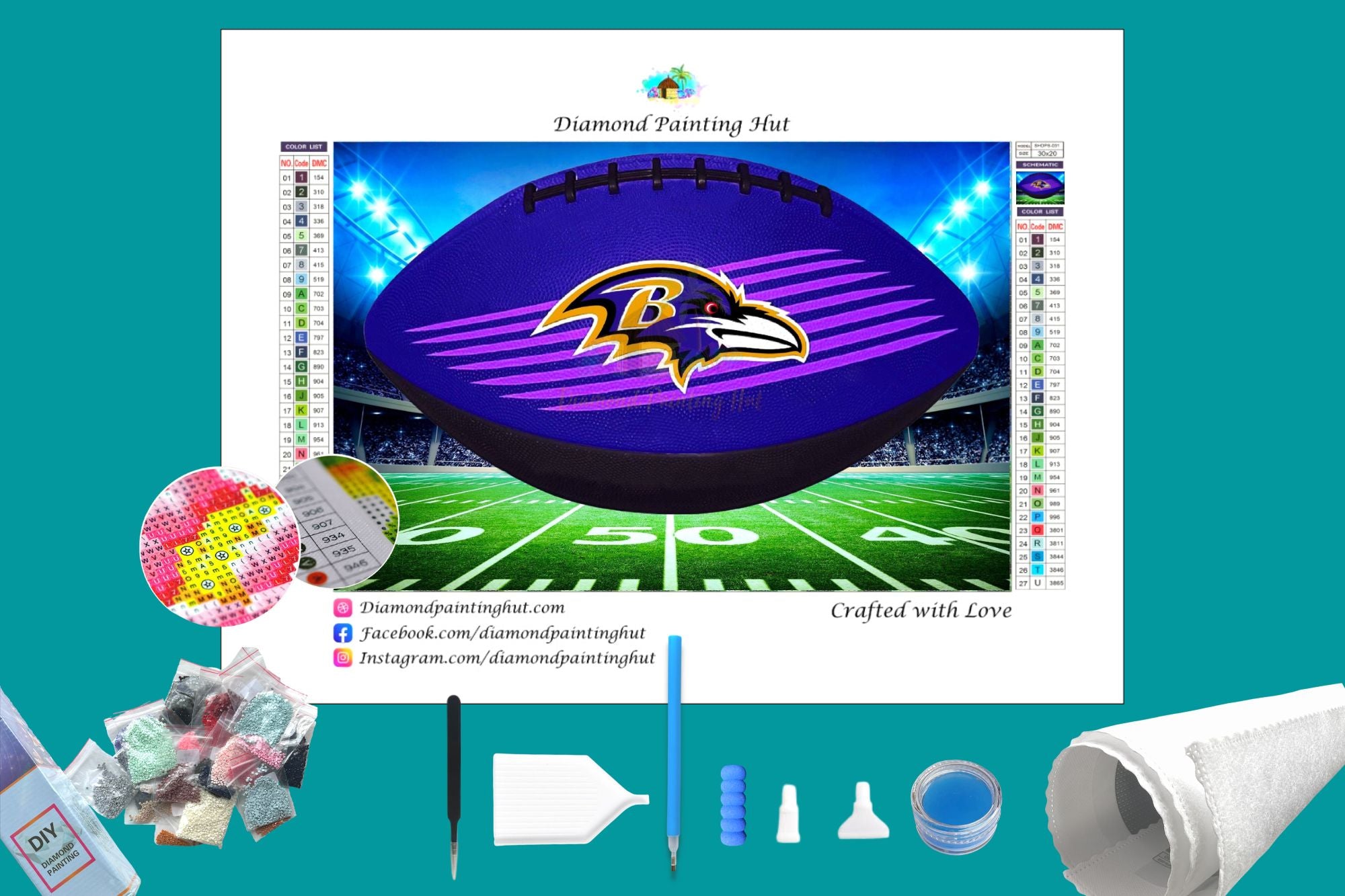 Baltimore Ravens NFL Football Diamond Painting - Diamond Painting Hut