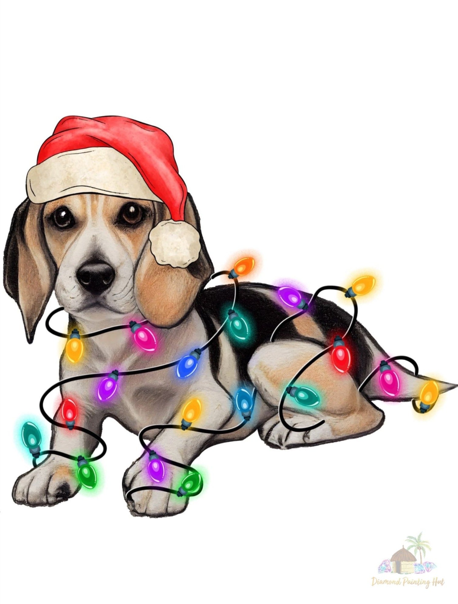 Beagle Christmas Diamond Painting - Diamond Painting Hut