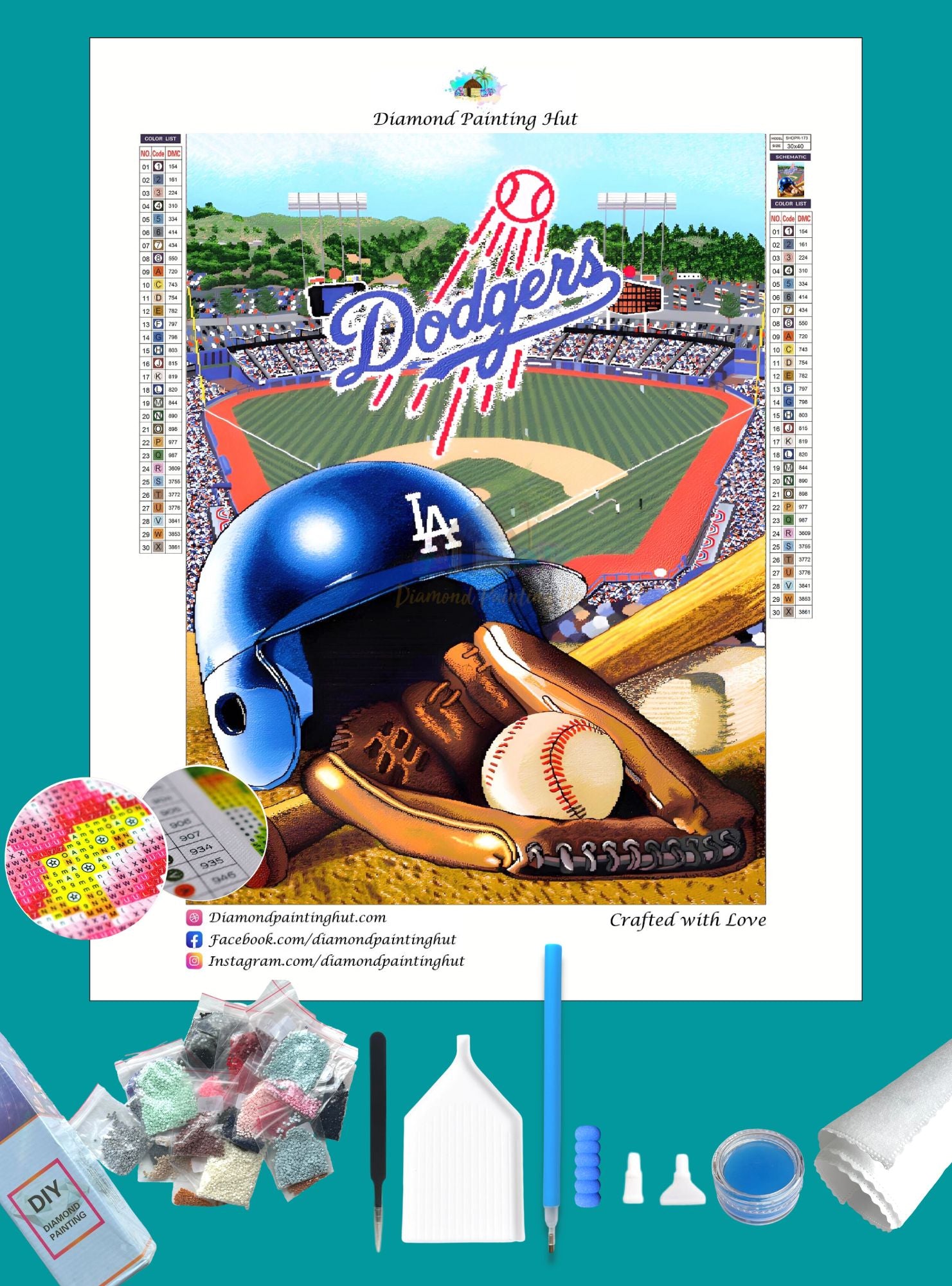 Dodgers MLB Home Diamond Painting - Diamond Painting Hut