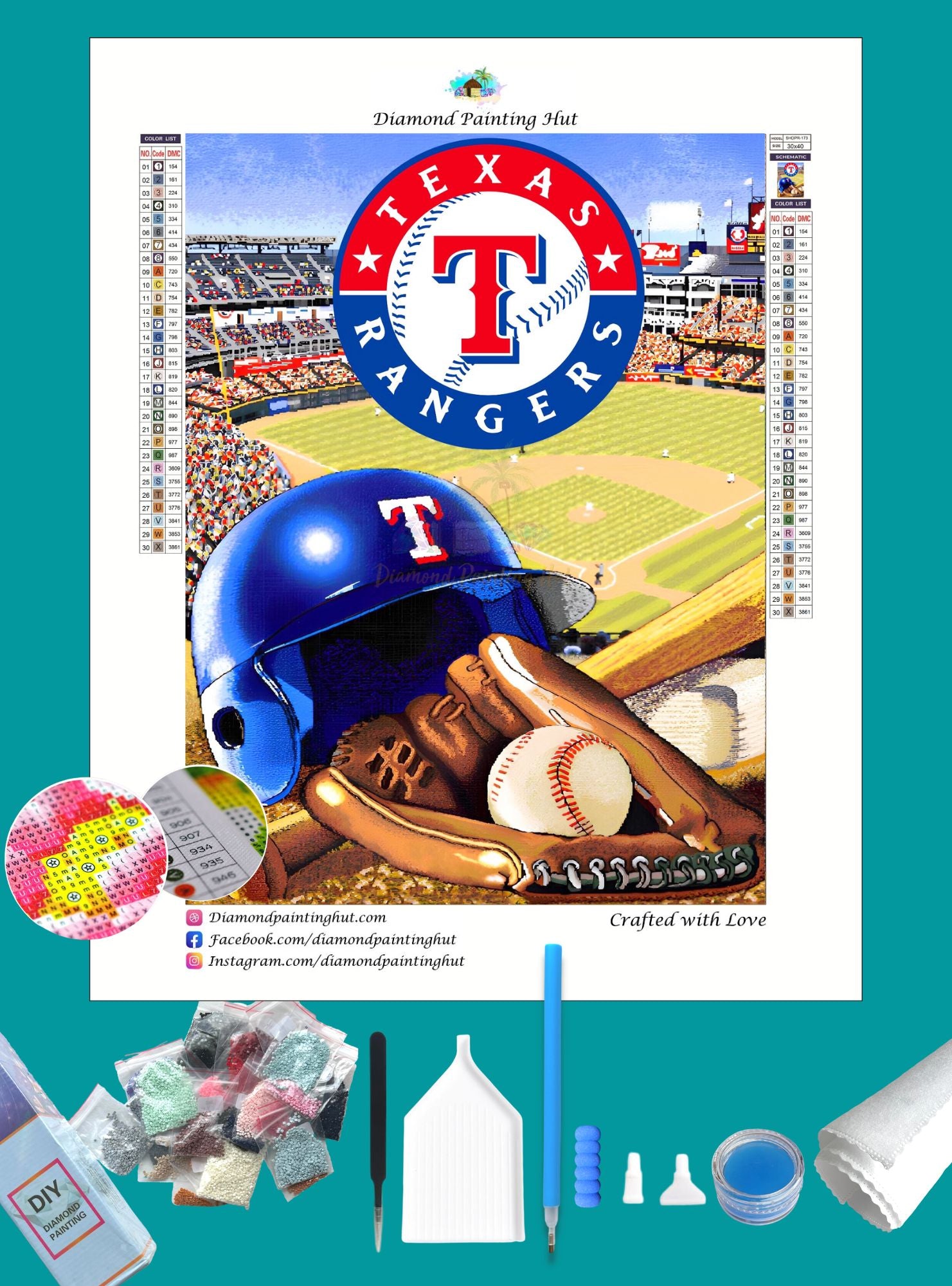 Rangers MLB Home Diamond Painting - Diamond Painting Hut